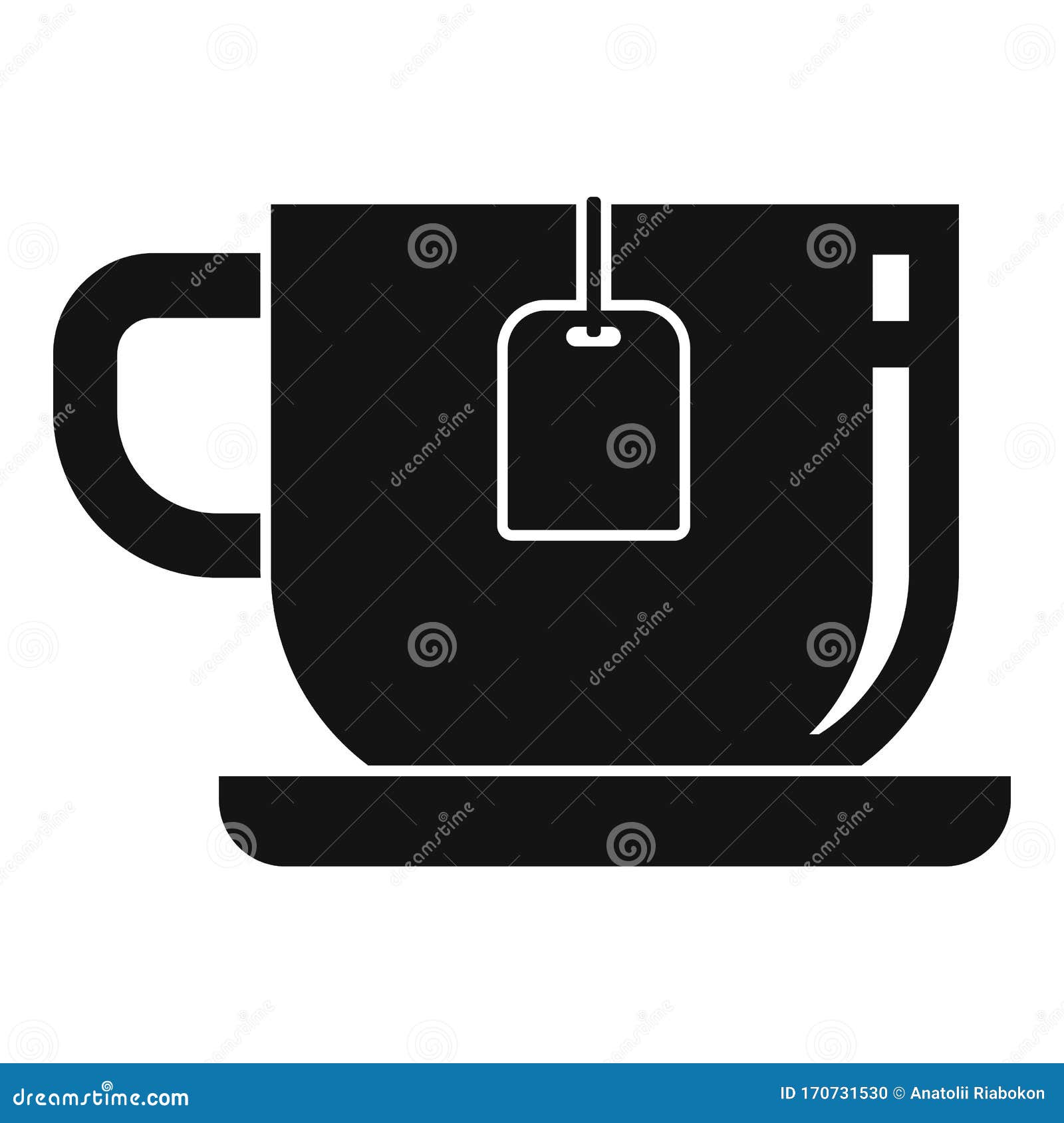 Tea cup icon, simple style stock vector. Illustration of latte - 170731530