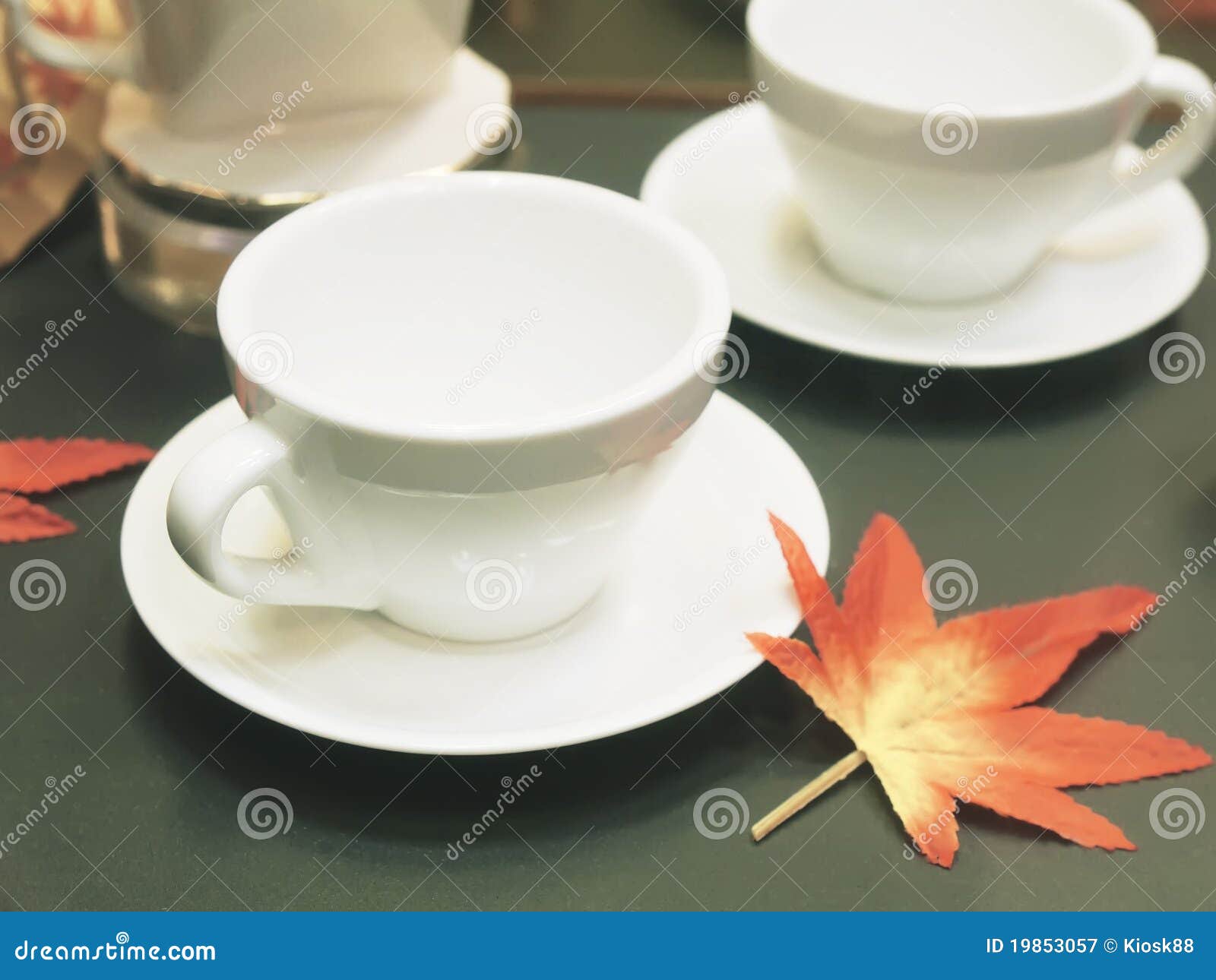 Tea cup and maple leaf stock image. Image of coffee, fragrant - 19853057