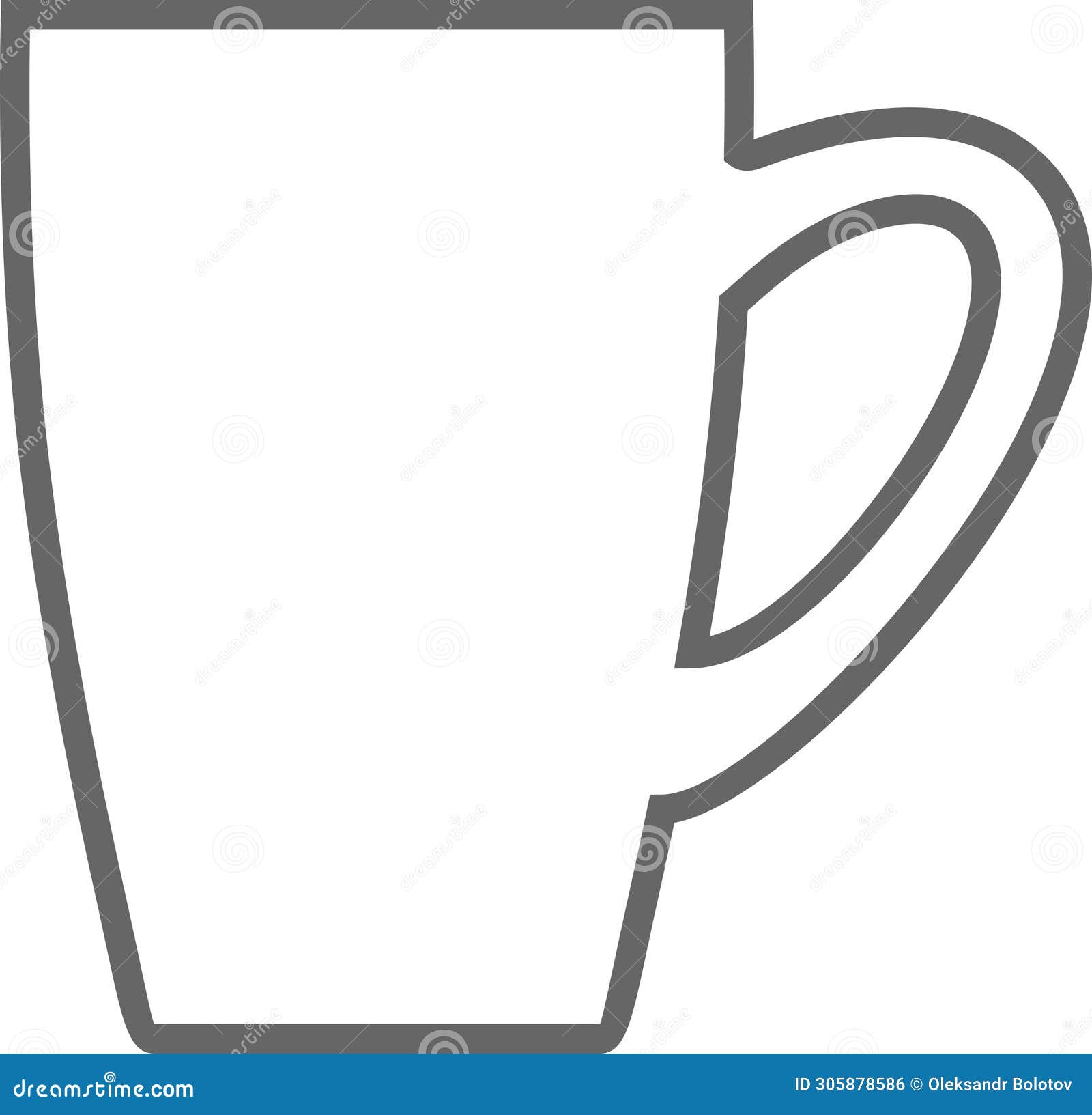Tea Cup Outline Icon. Vector Illustration. Stock Illustration ...