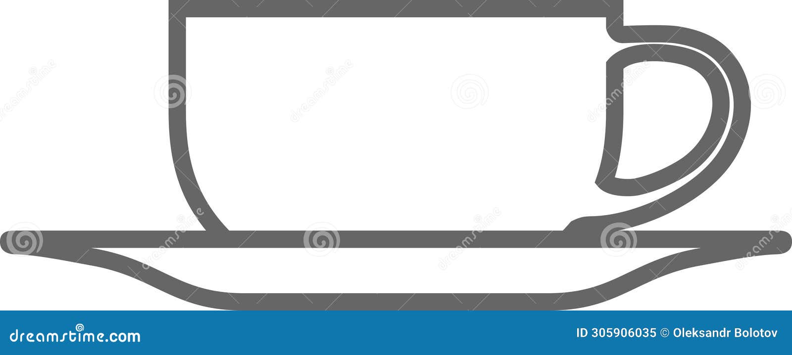 Tea Cup Outline Icon. Vector Illustration. Stock Vector - Illustration ...