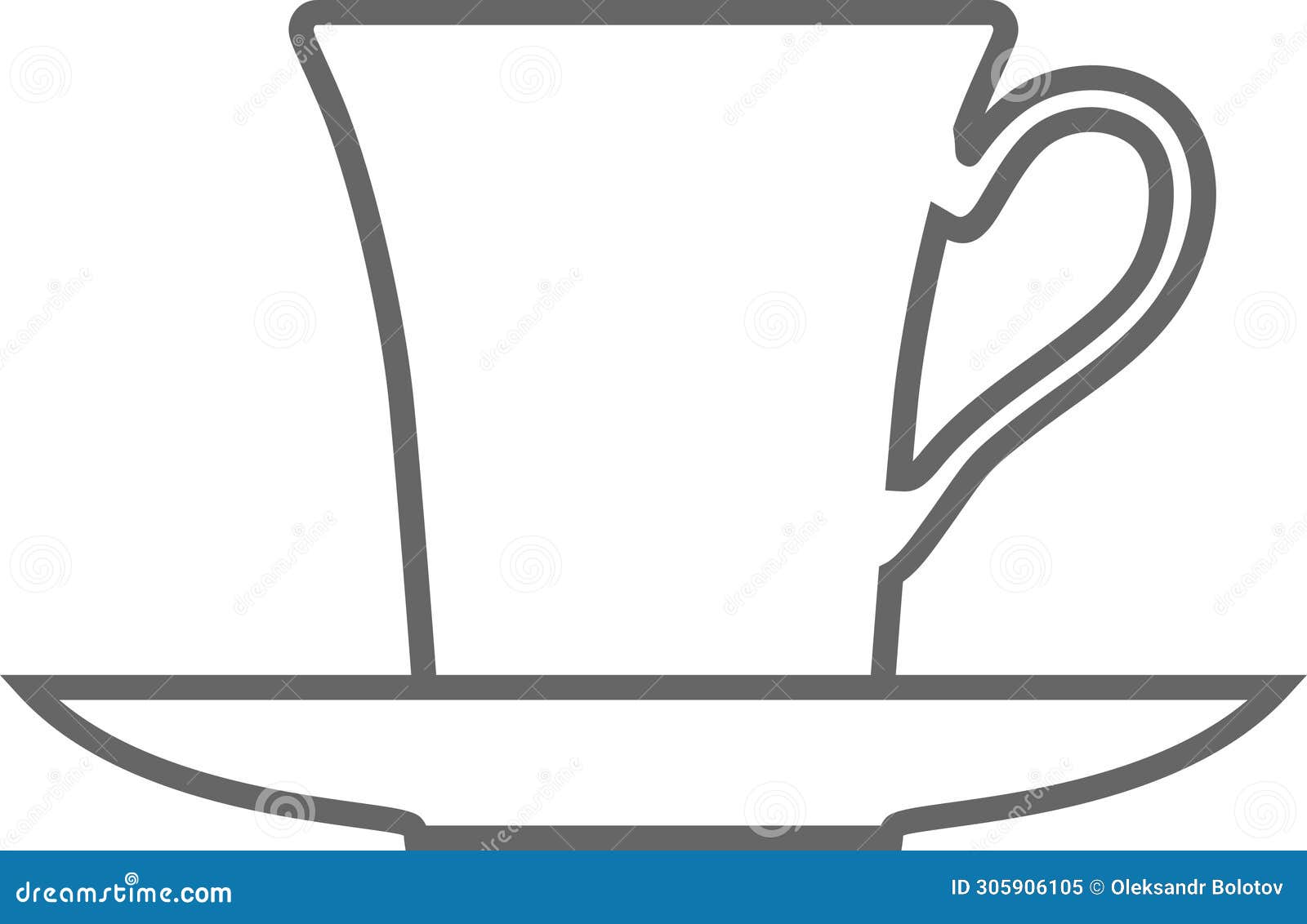 Tea Cup Outline Icon. Vector Illustration. Stock Illustration ...