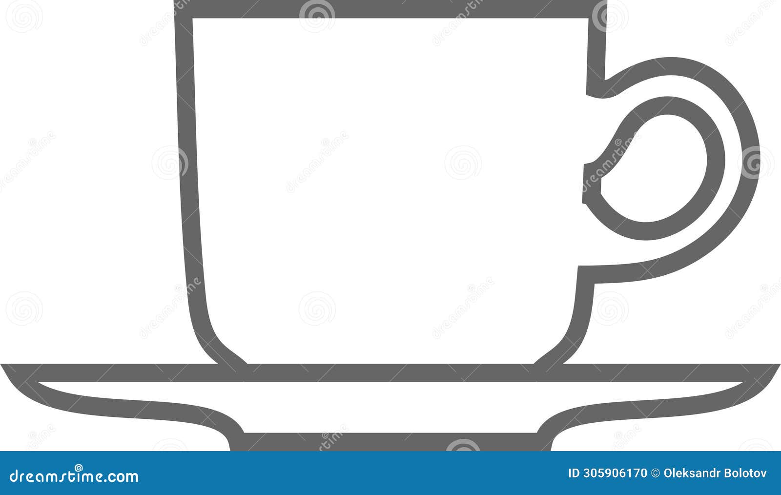 Tea Cup Outline Icon. Vector Illustration. Stock Vector - Illustration ...
