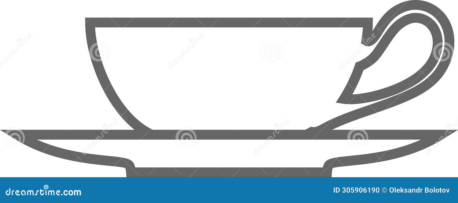 Tea Cup Outline Icon. Vector Illustration. Stock Illustration ...