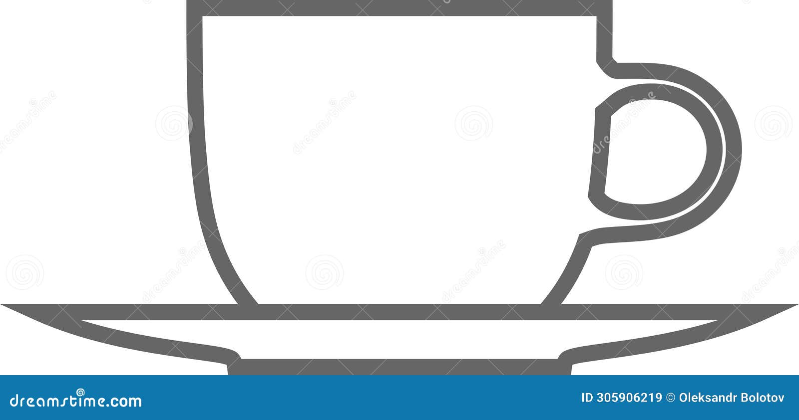 Tea Cup Outline Icon. Vector Illustration. Stock Illustration ...