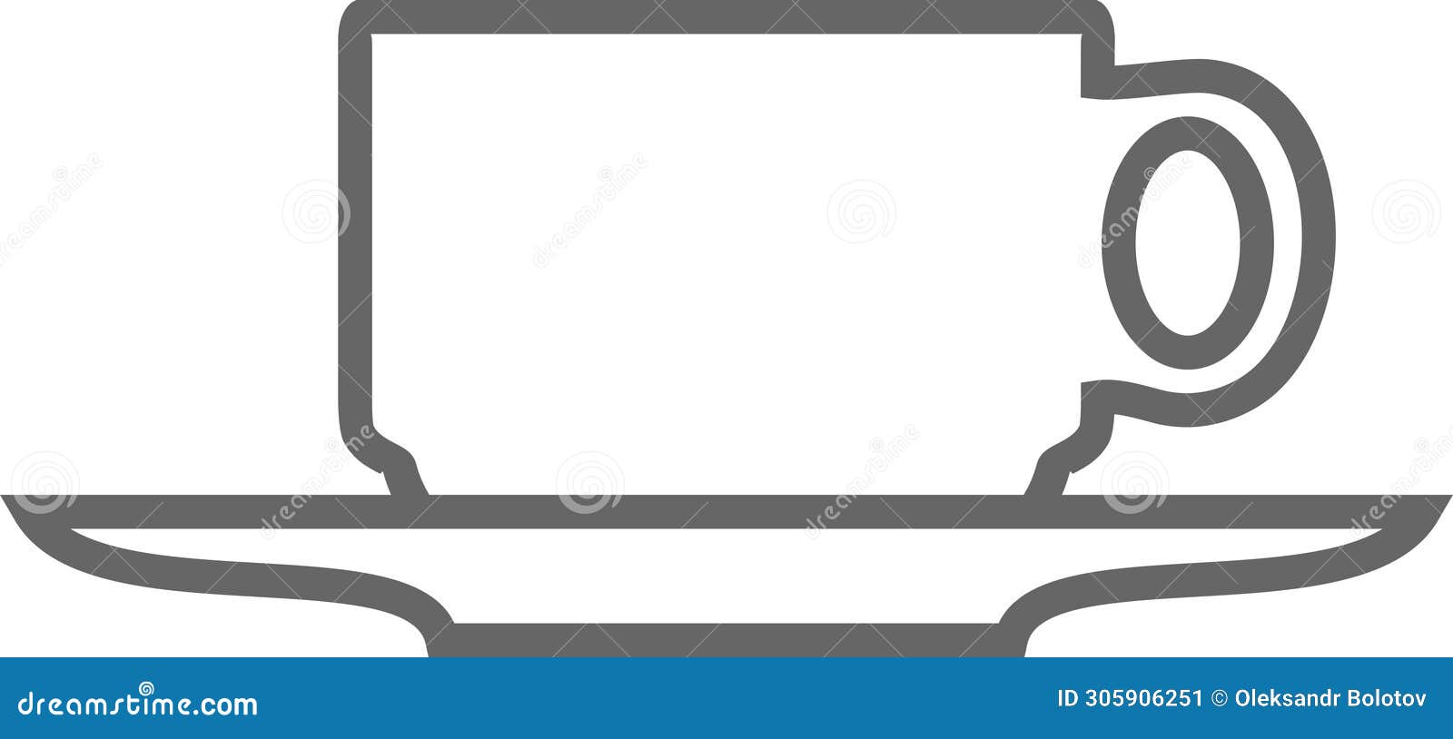 Tea Cup Outline Icon. Vector Illustration. Stock Vector - Illustration ...