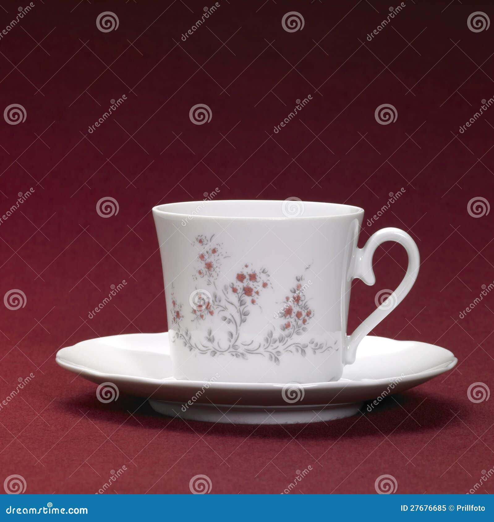 Tea cup in red back stock image. Image of ceramics, antiquated - 27676685