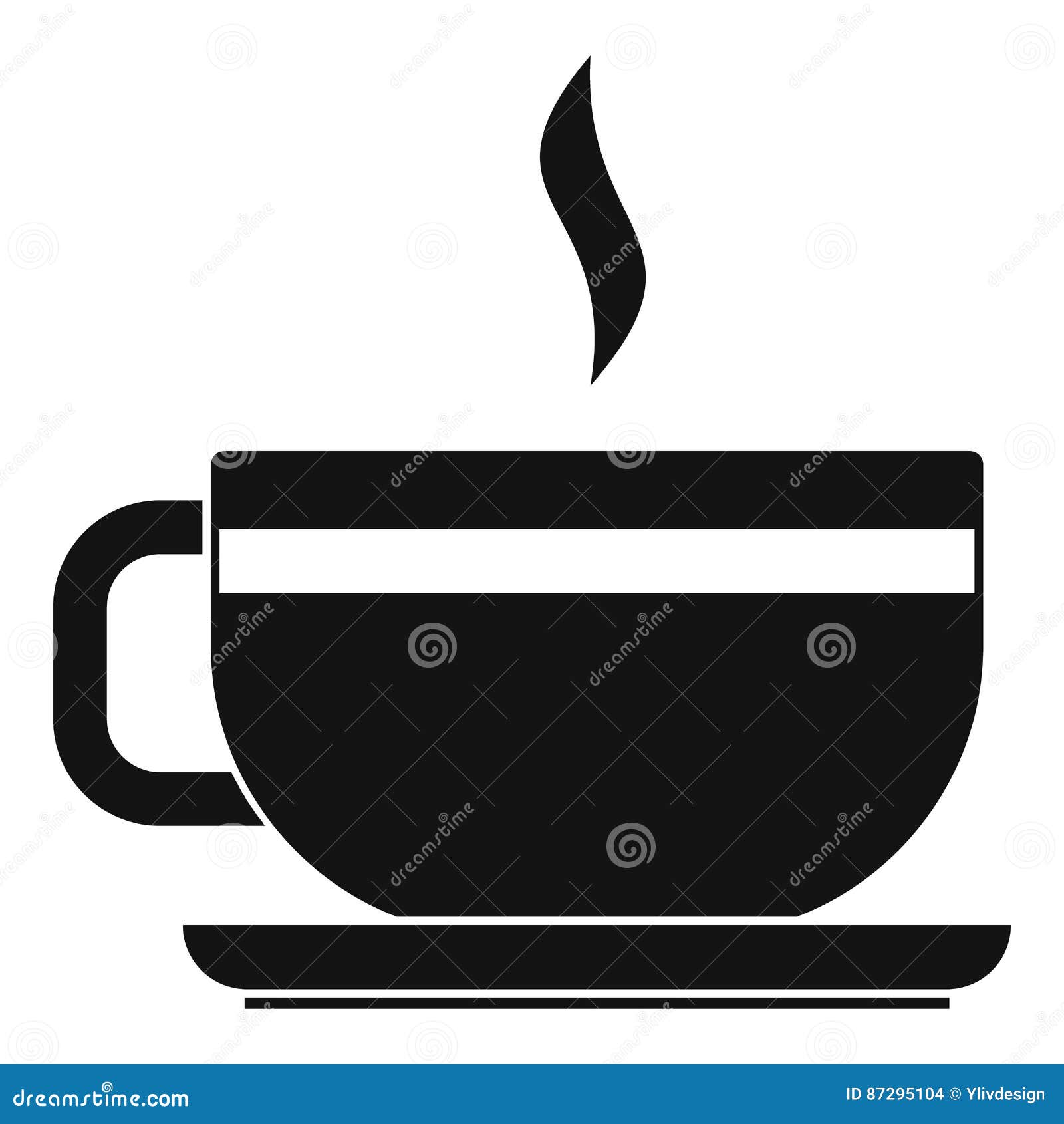 Tea Cup and Saucer Icon, Simple Style Stock Vector - Illustration of ...