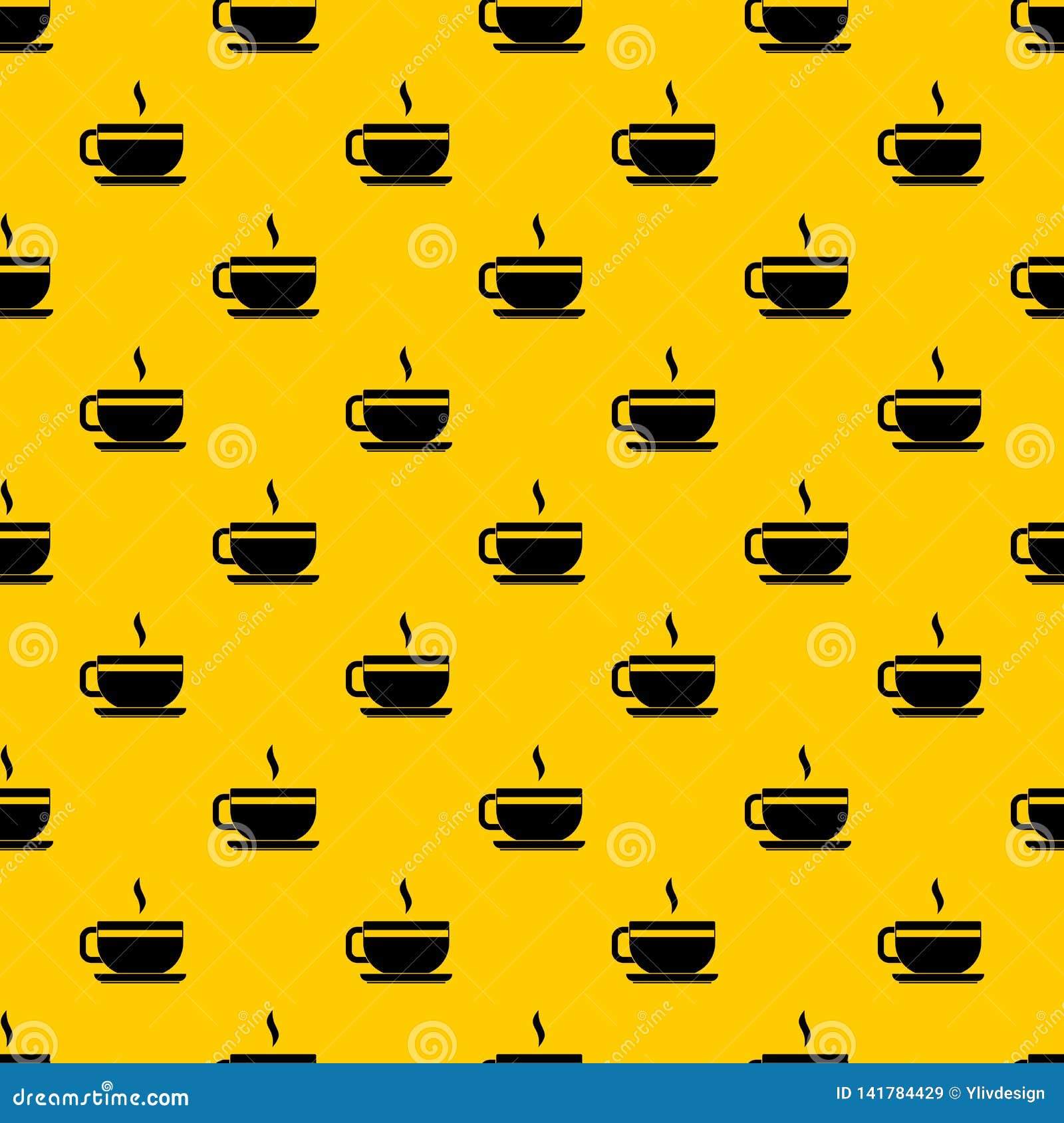 Tea Cup and Saucer Pattern Vector Stock Vector - Illustration of ...