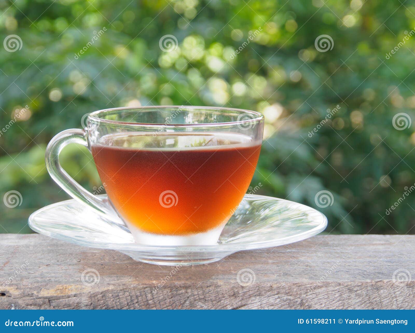 Tea cup side view on wood stock image. Image of refreshment - 61598211