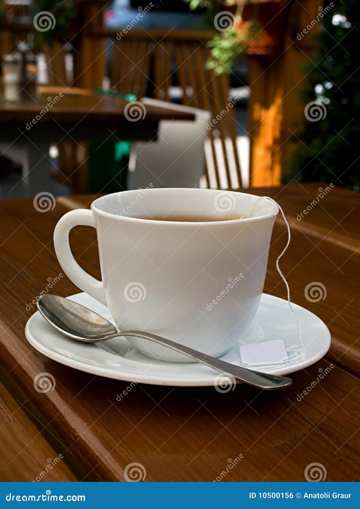 Tea, Cup, Spoon, Wood, Table Stock Photo - Image of branch, dishes ...