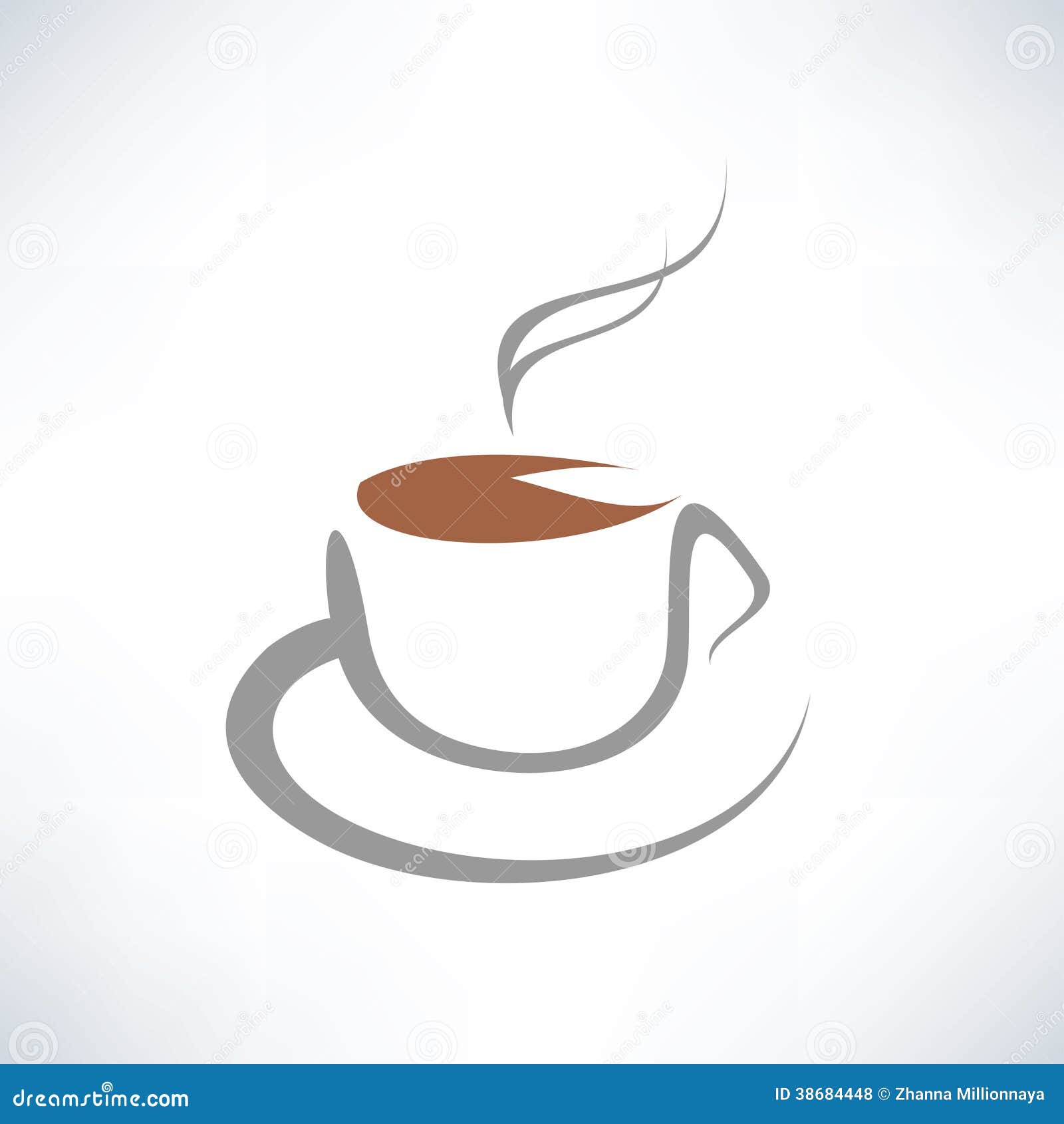 Tea cup symbol stock vector. Illustration of breakfast - 38684448