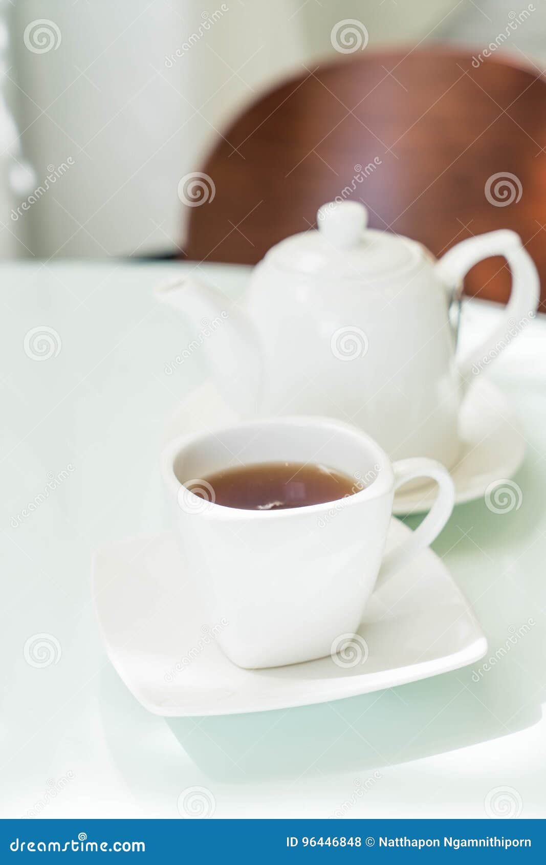 Tea cup on the table stock photo. Image of closeup, china - 96446848