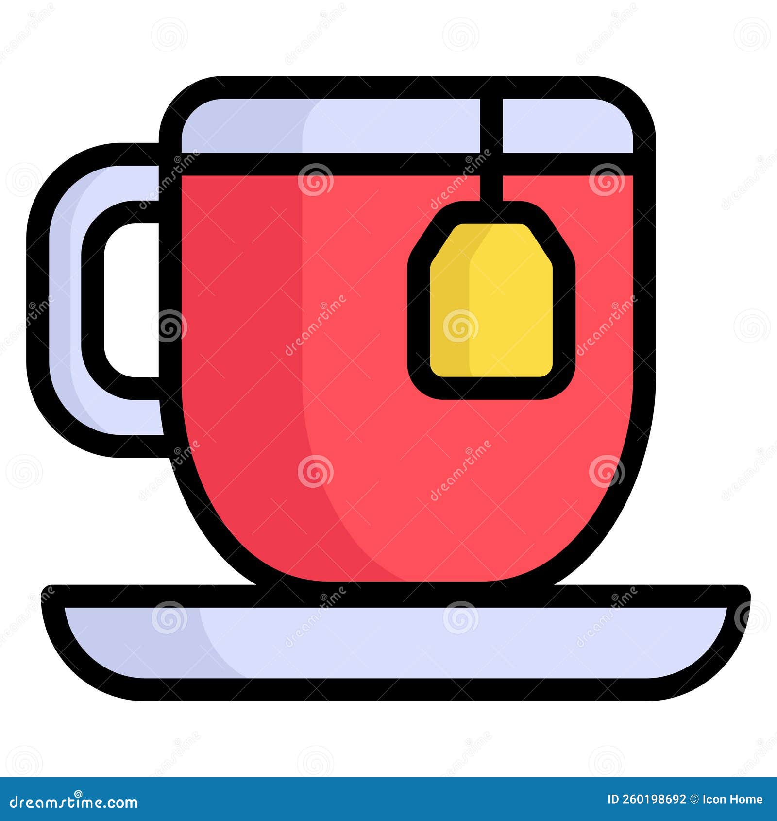 Tea Cup Vector Outline Colored Icon. Modern Colored Outline Symbols ...