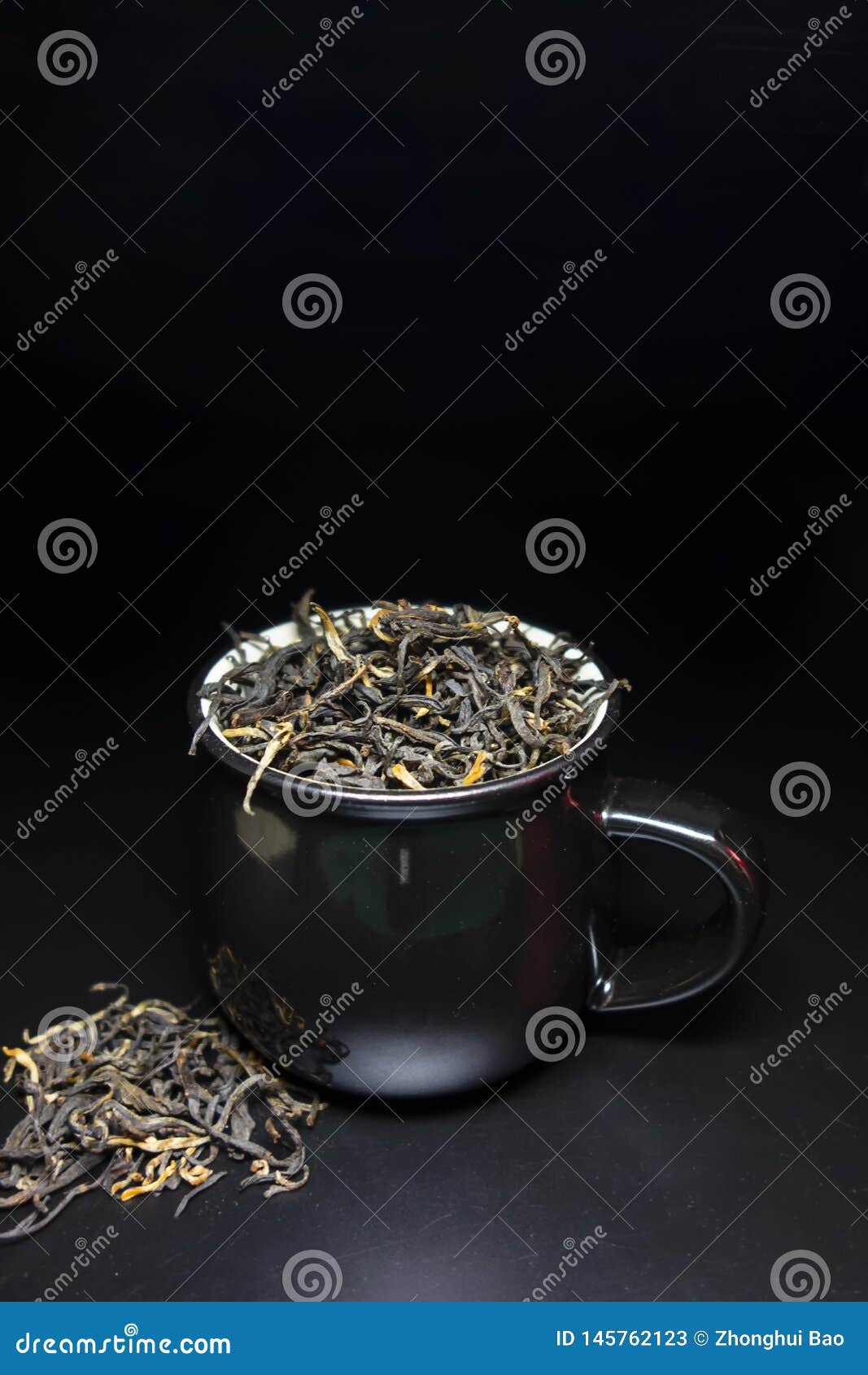 Tea in Black Background stock image. Image of medicine - 145762123
