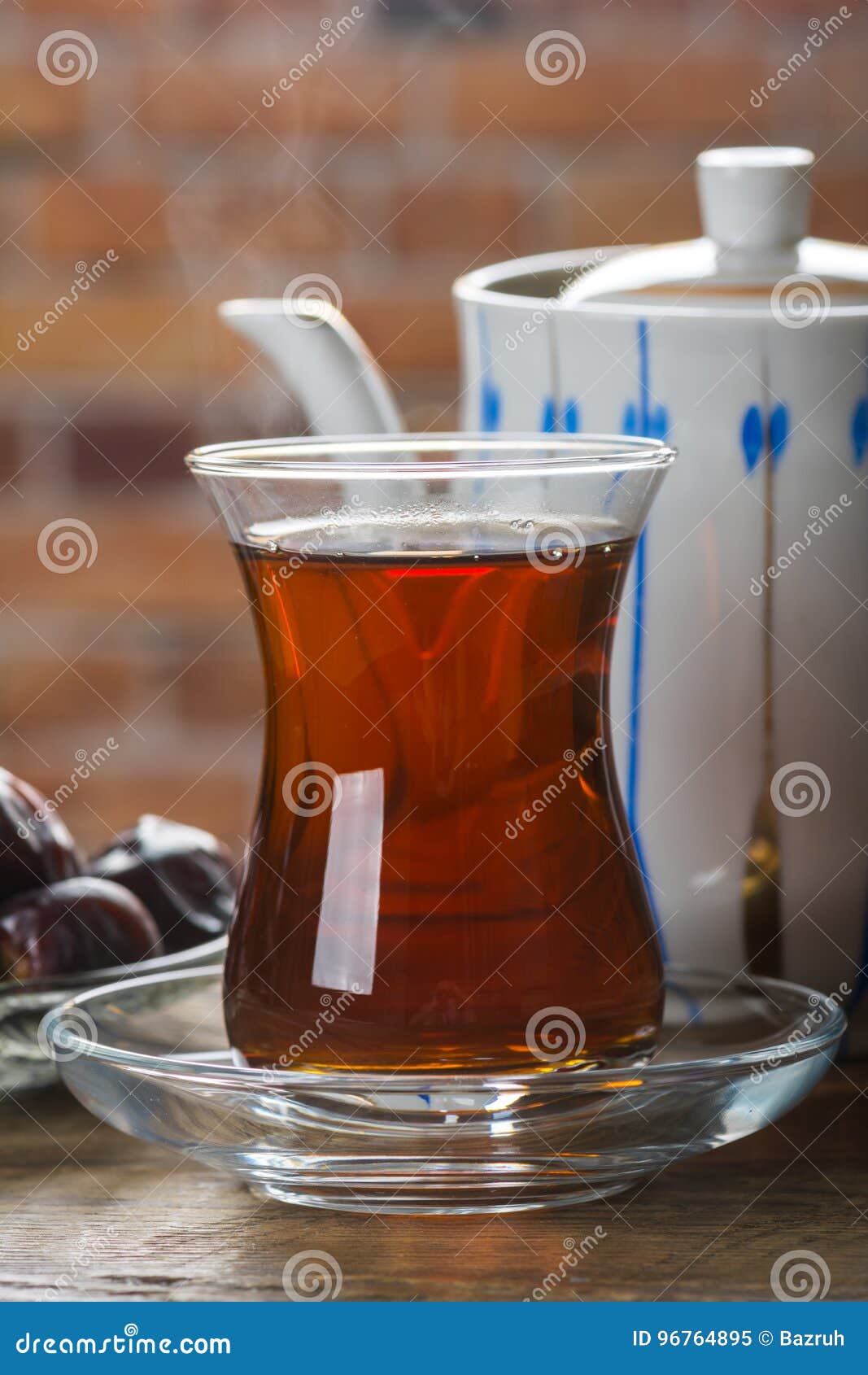 Tea with dates stock image. Image of background, holiday - 96764895