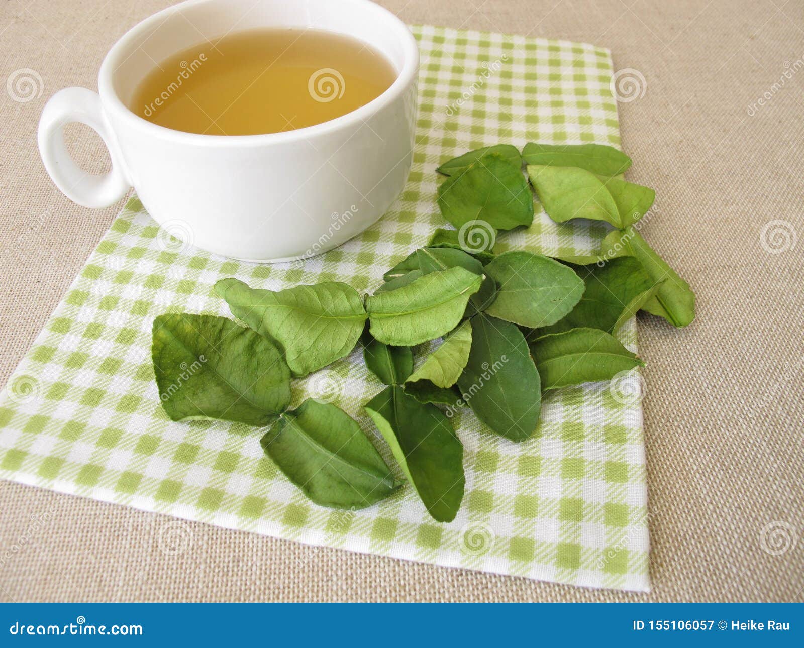 Tea with Dried Kaffir Lime Leaves Stock Image - Image of green, herbal ...