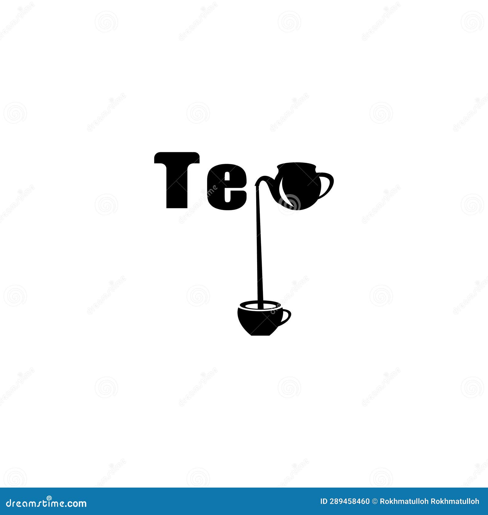 Tea Drink Logo Design, Typography Vector Illustration Stock Vector ...