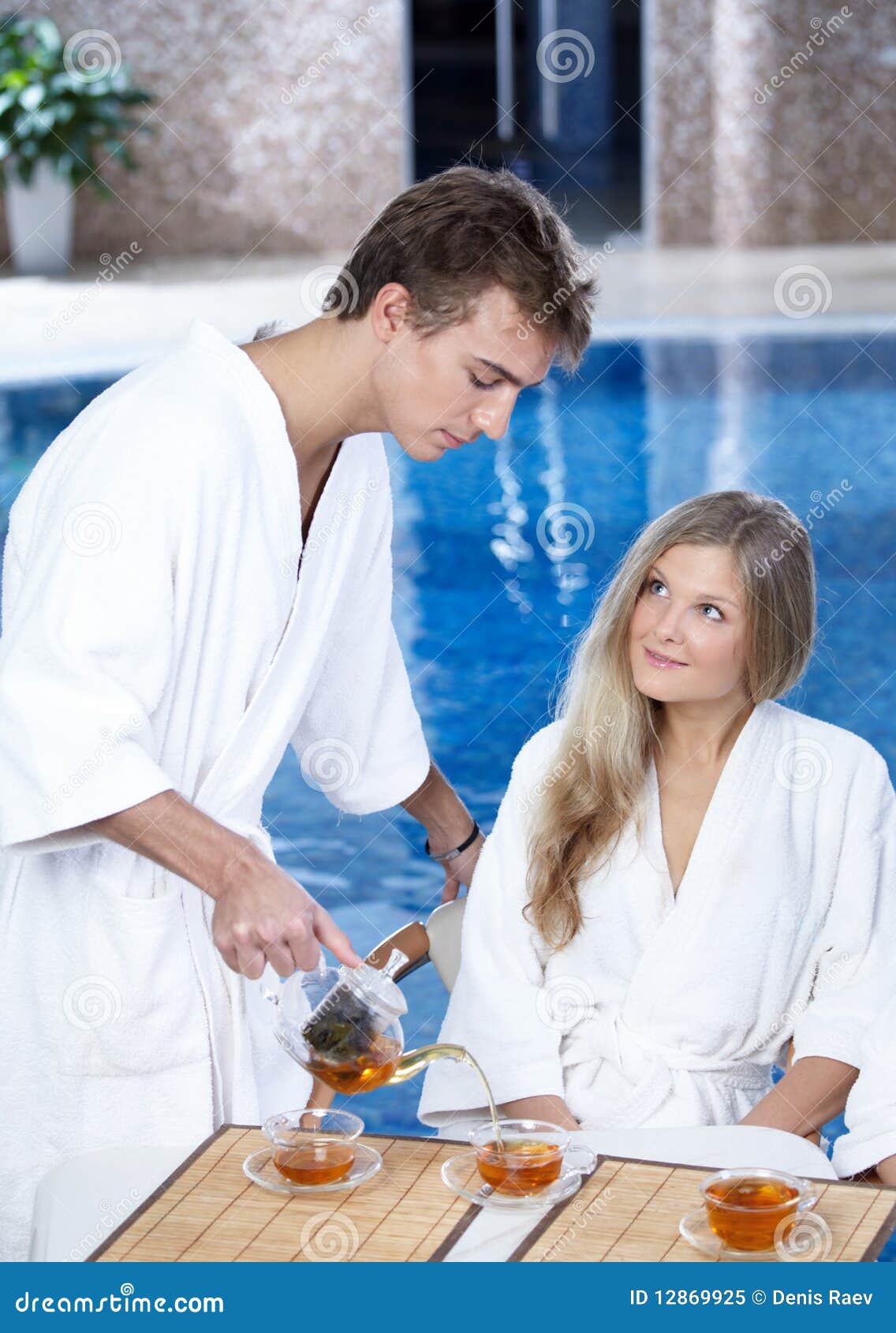 The tea drinking stock image. Image of cheerful, people - 12869925