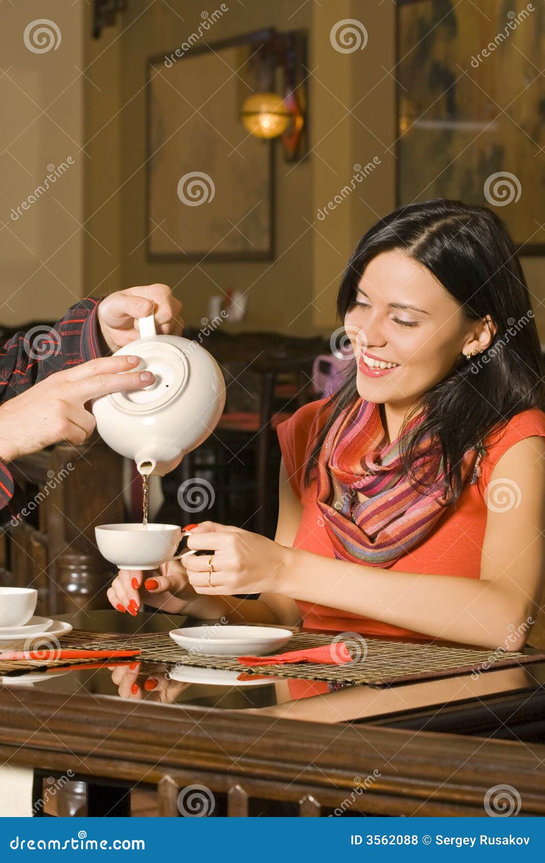 Tea drinking stock photo. Image of person, eating, enjoyment - 3562088