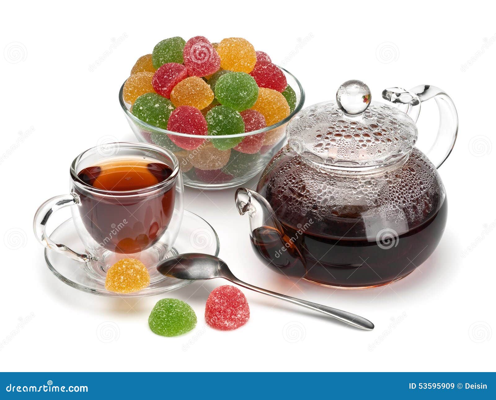 Tea drinking with sweets stock image. Image of vase, horizontally ...