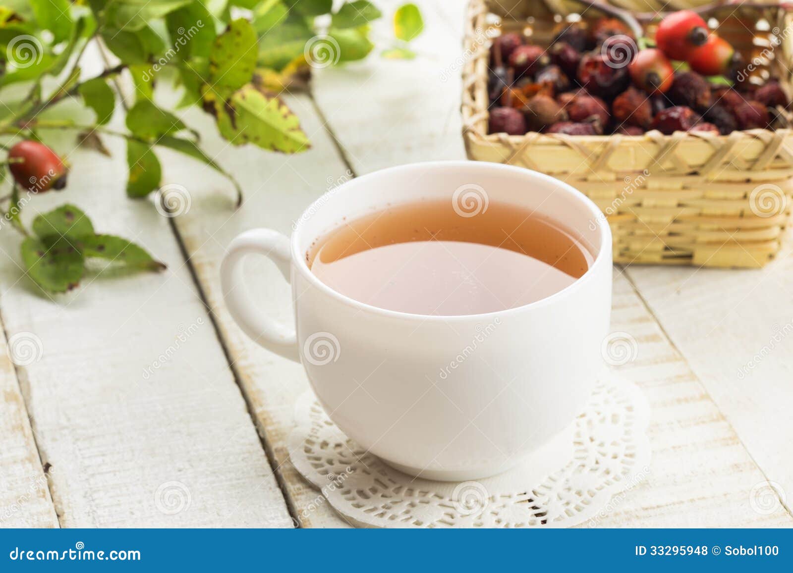 Tea with dry briar stock photo. Image of organic, object - 33295948