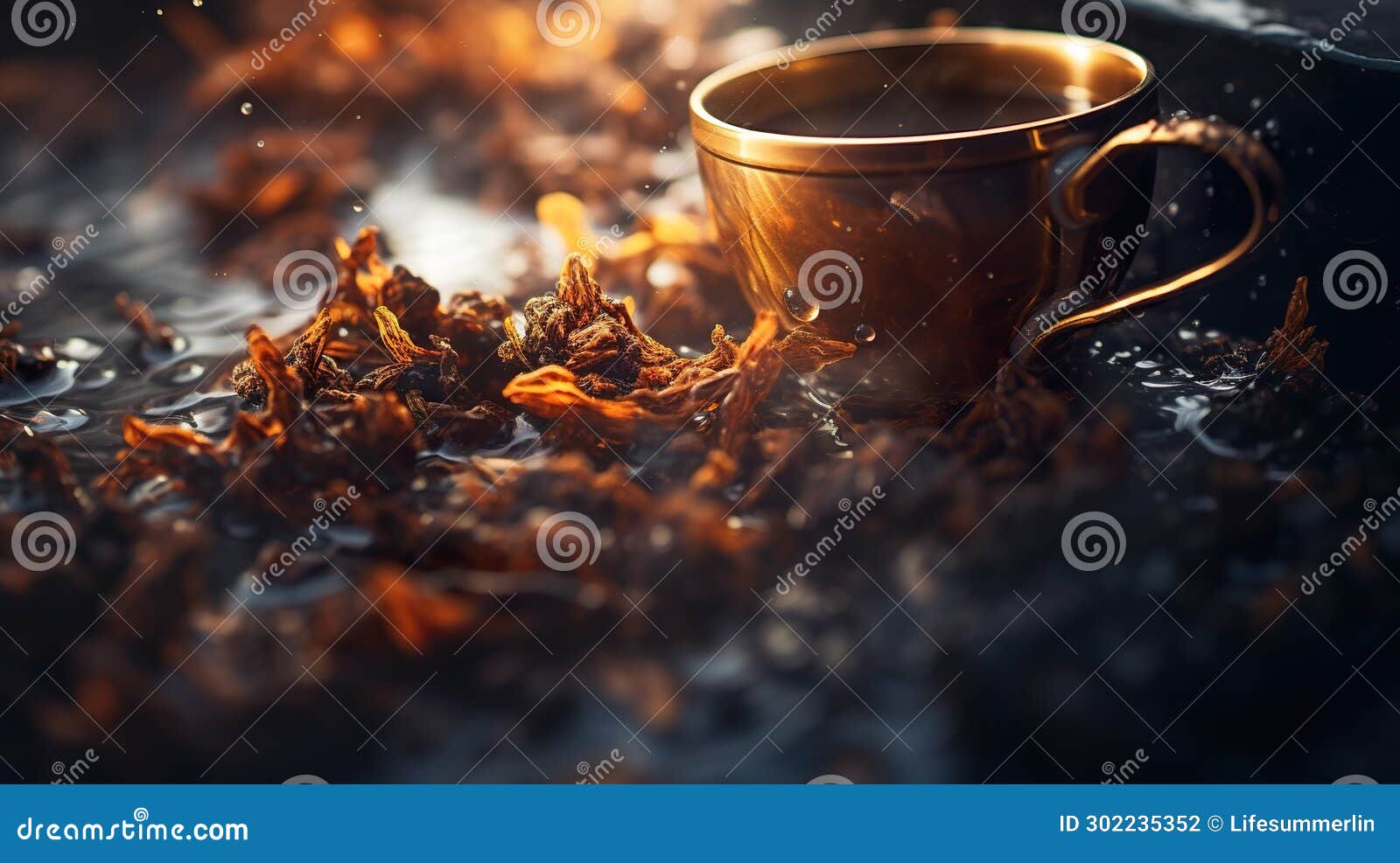 Tea Elegance Unveiled: Mesmerizing Details in Extreme Close-Up Stock ...