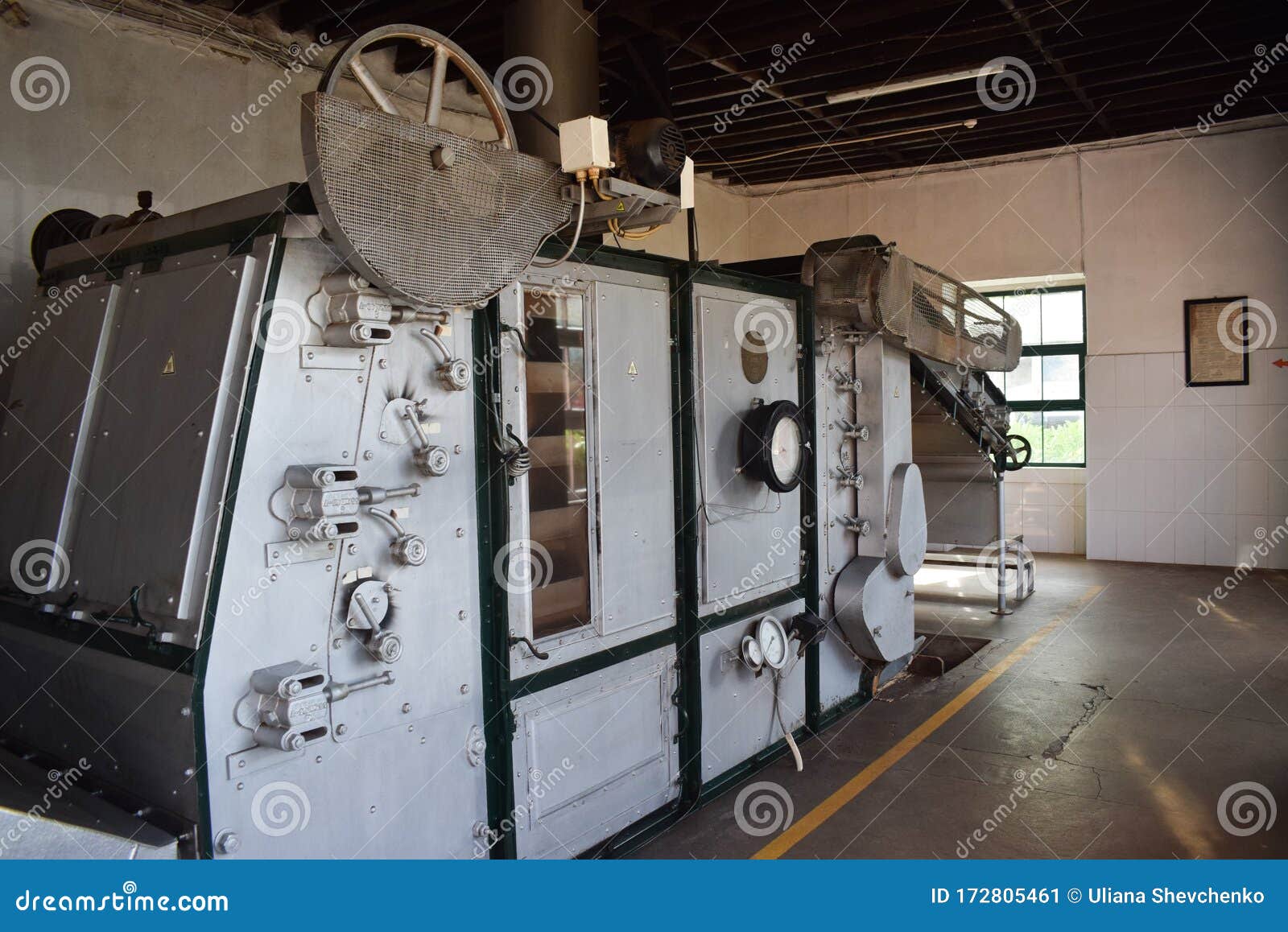 Tea Factory Inside, Equipment and Process Stock Image - Image of ...
