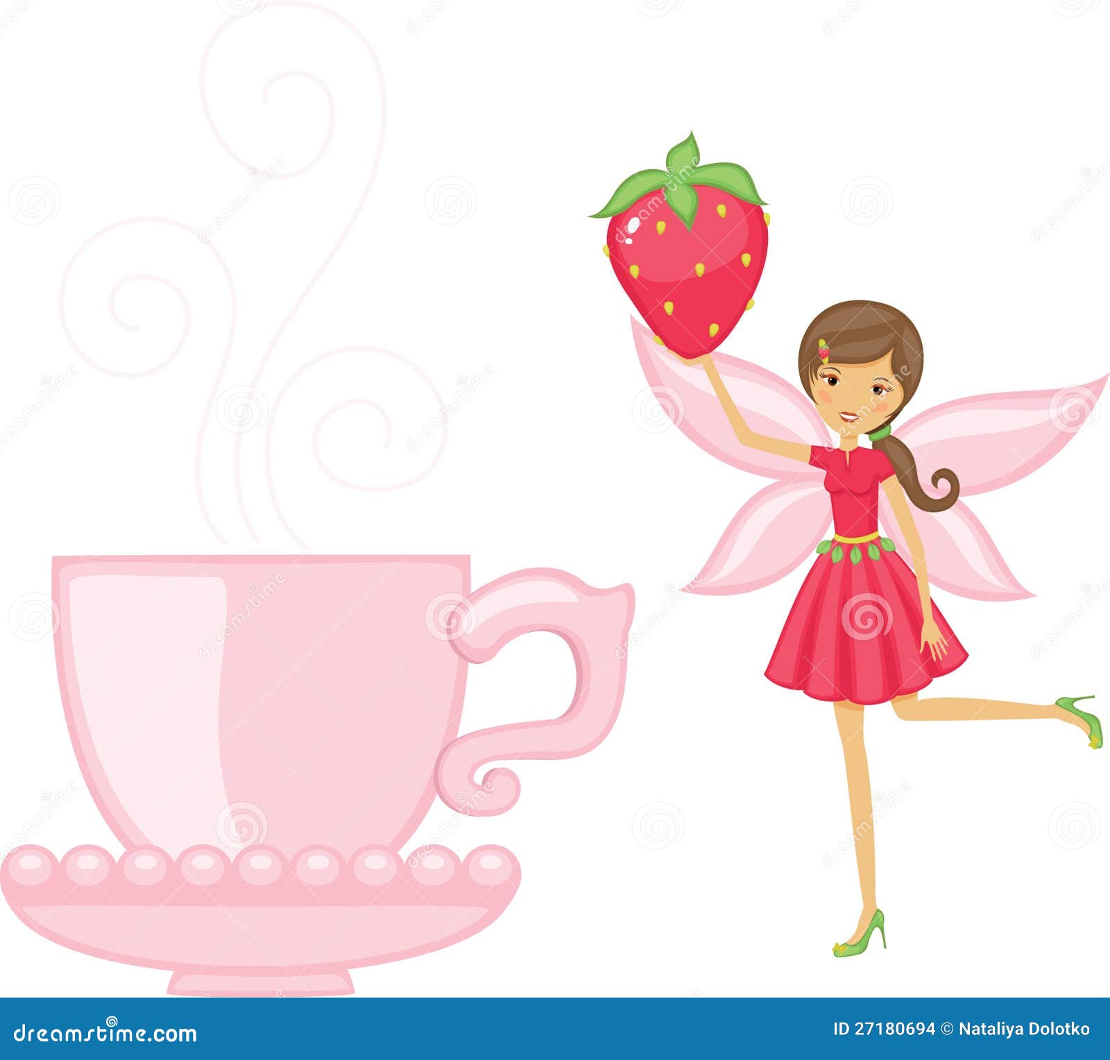 Tea fairy stock vector. Illustration of fairy, drink - 27180694