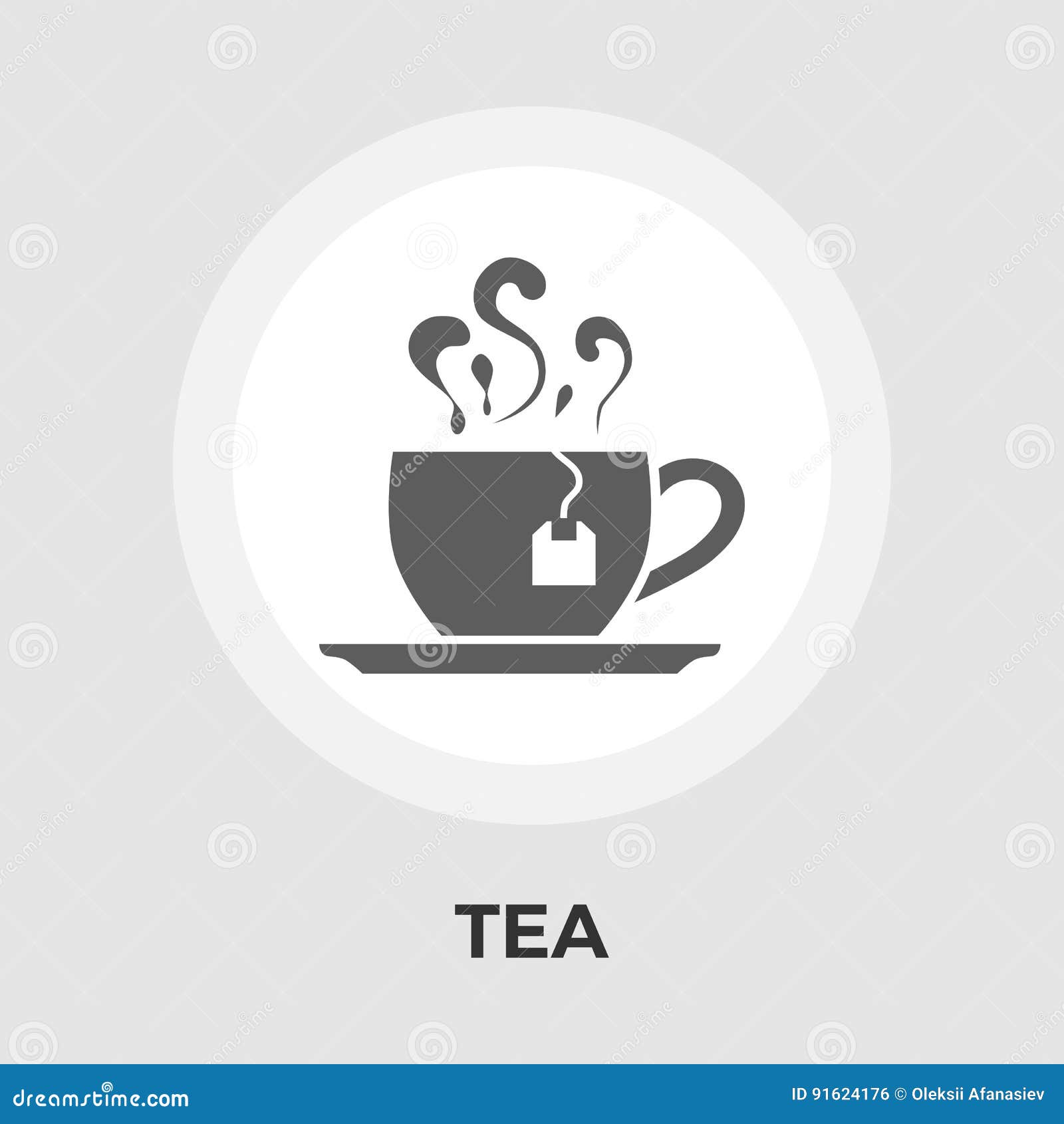 Tea flat icon stock vector. Illustration of abstract - 91624176