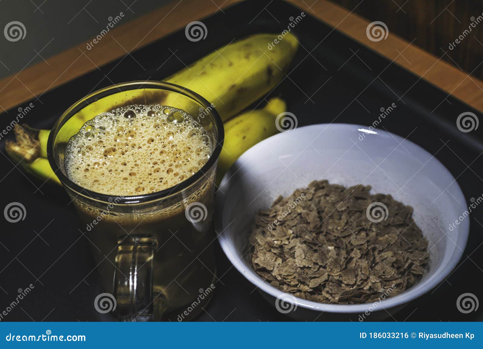 Tea and Flattened Rice and Mysore Banana on a Table for Evening Tea ...