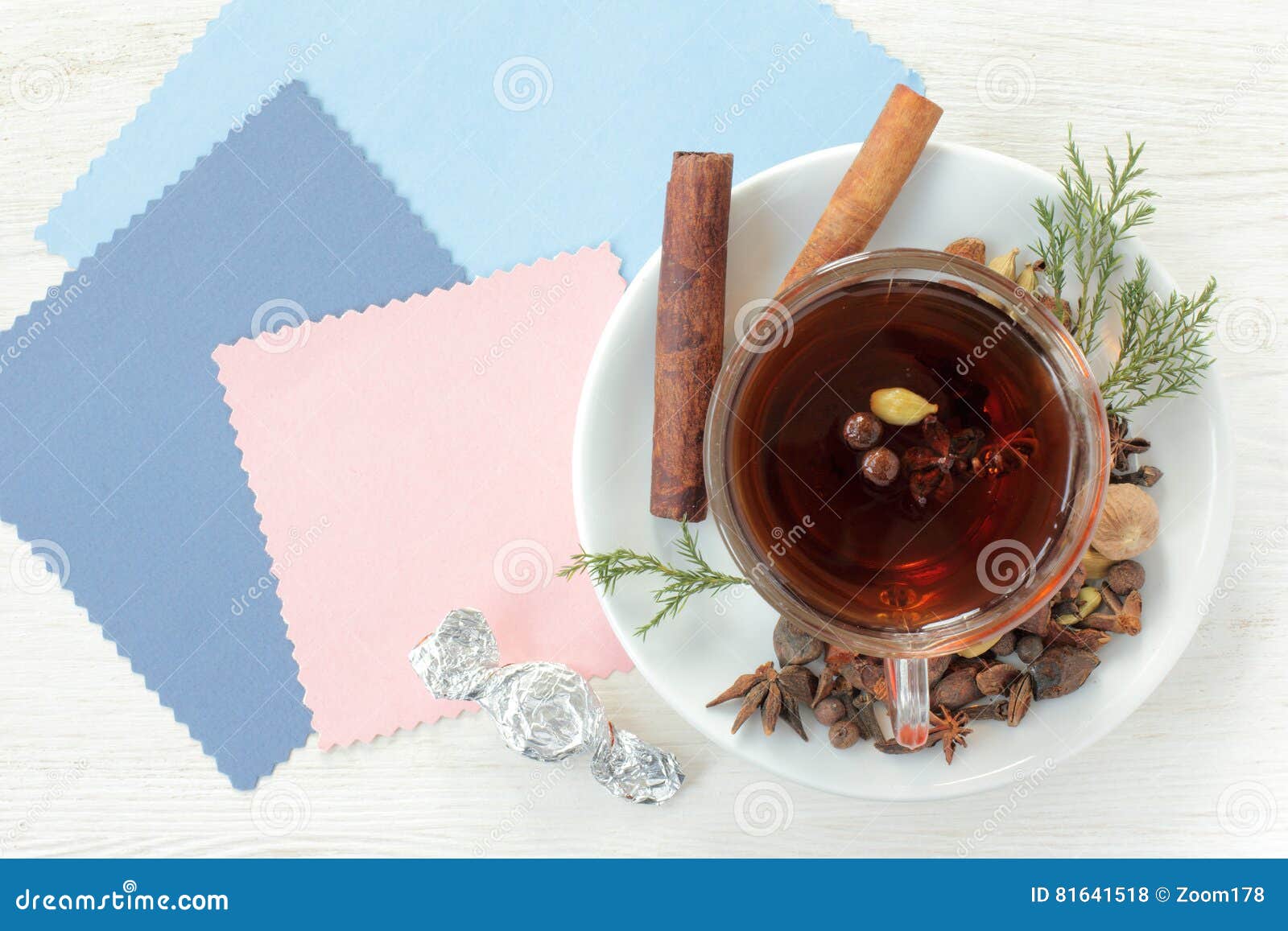 Tea flavored with candy stock photo. Image of decorated - 81641518