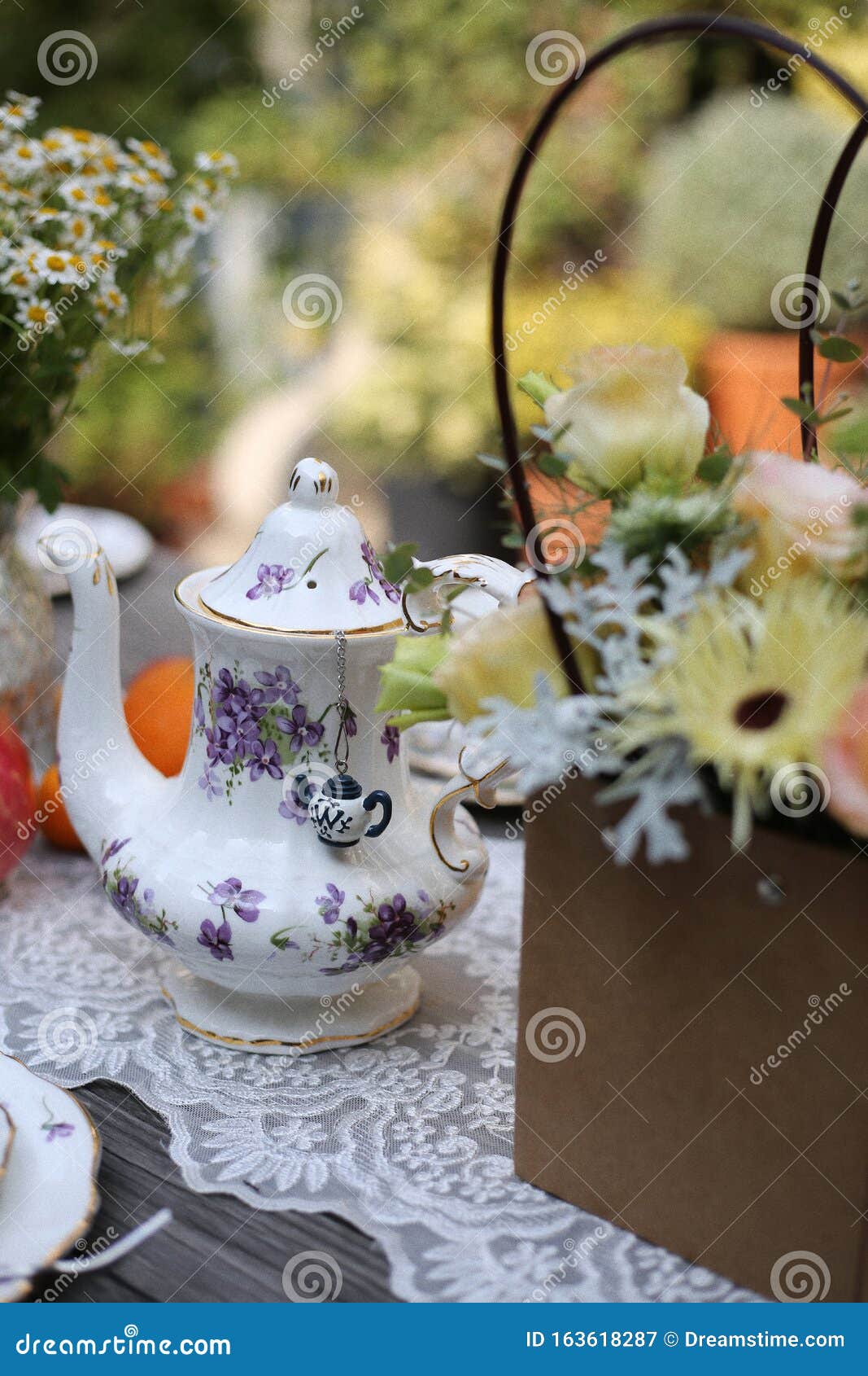Bone china pot stock image. Image of flower, china, bone - 163618287