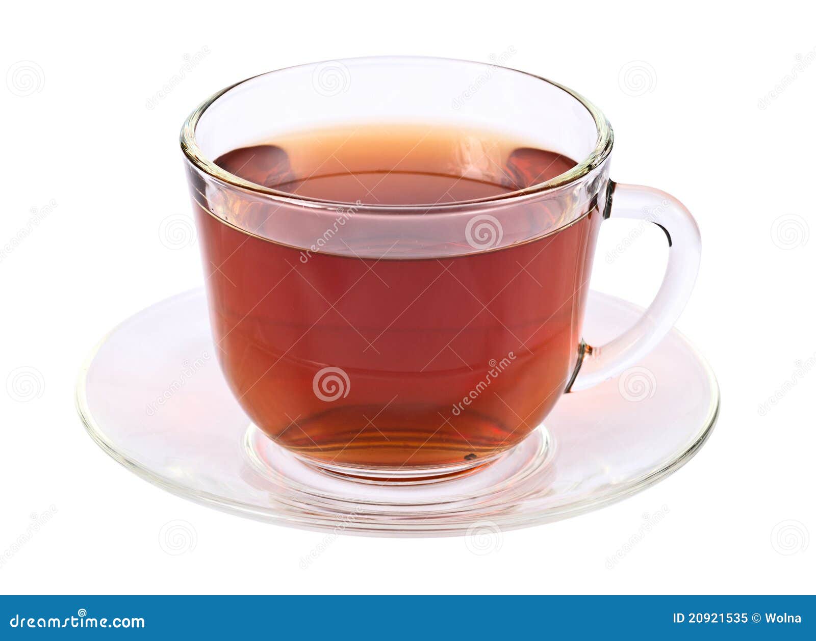 Tea in Glass Cup Isolated on White Background Stock Image - Image of ...