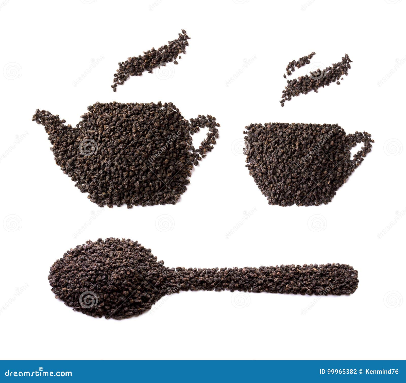 Tea Granules Figure on the White Background Stock Photo - Image of ...