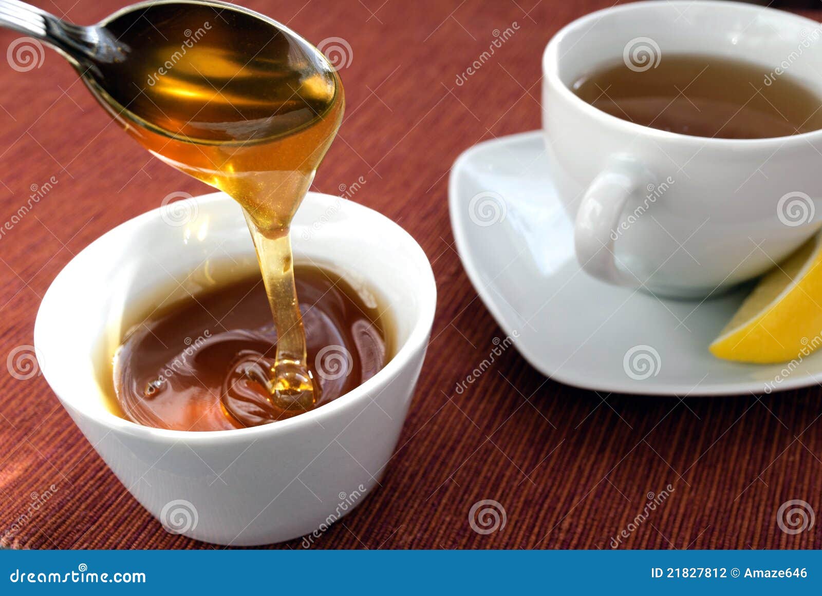 Tea and honey stock photo. Image of healthy, taste, sweet - 21827812