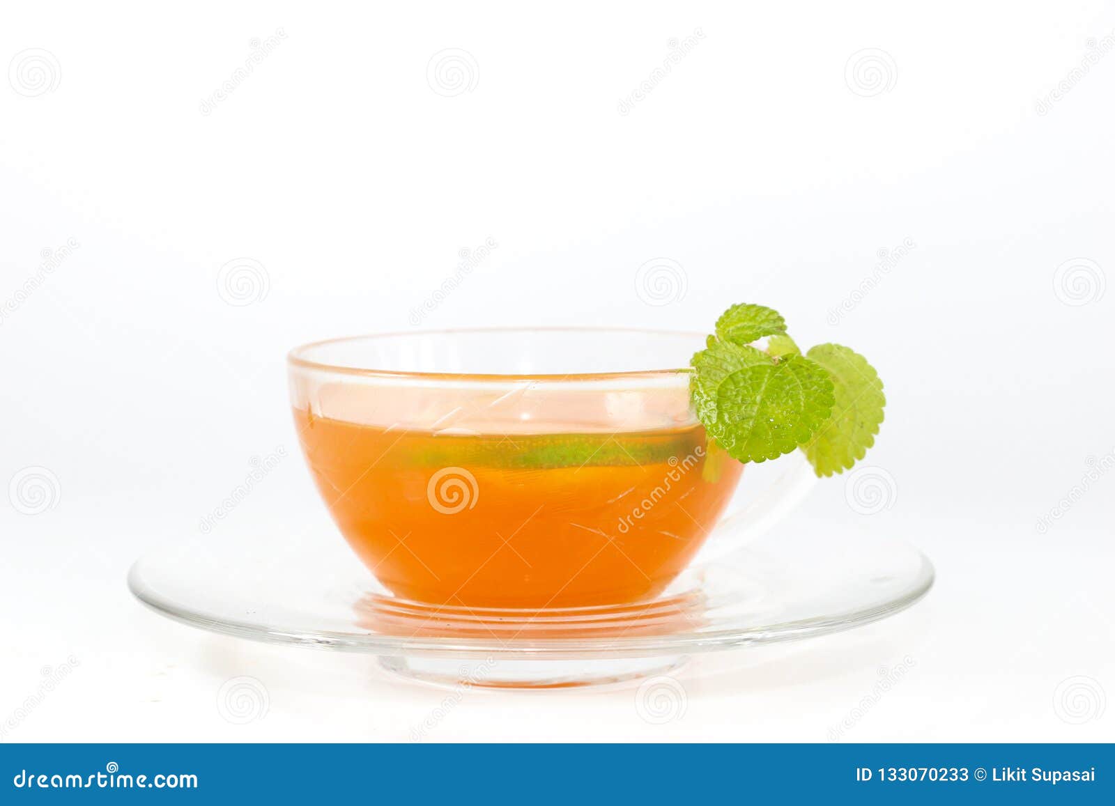 Lemon Tea Hot White Background in Studio Stock Image - Image of healthy ...