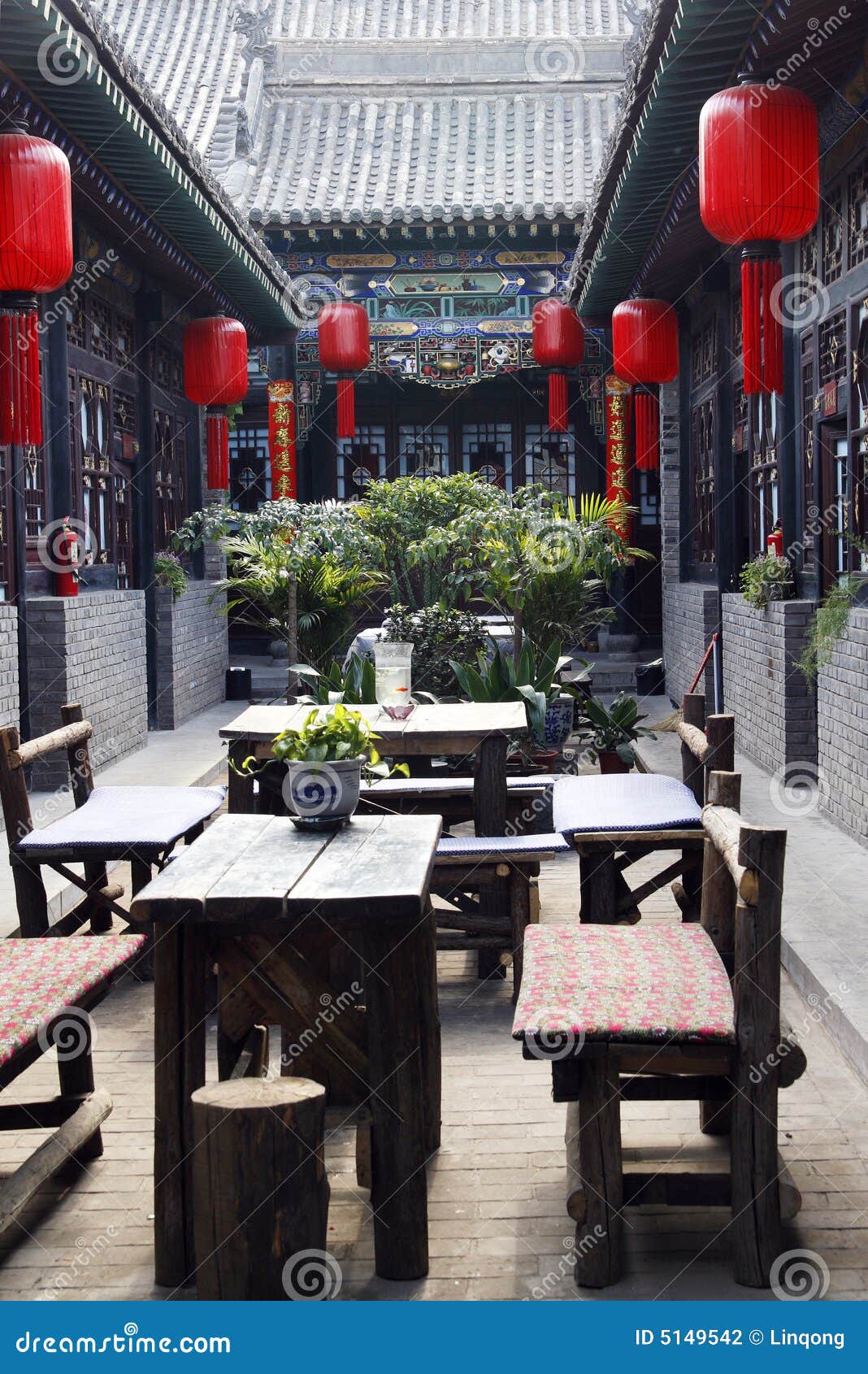 Tea House of the Ancient City. Stock Photo - Image of blissful, plant ...