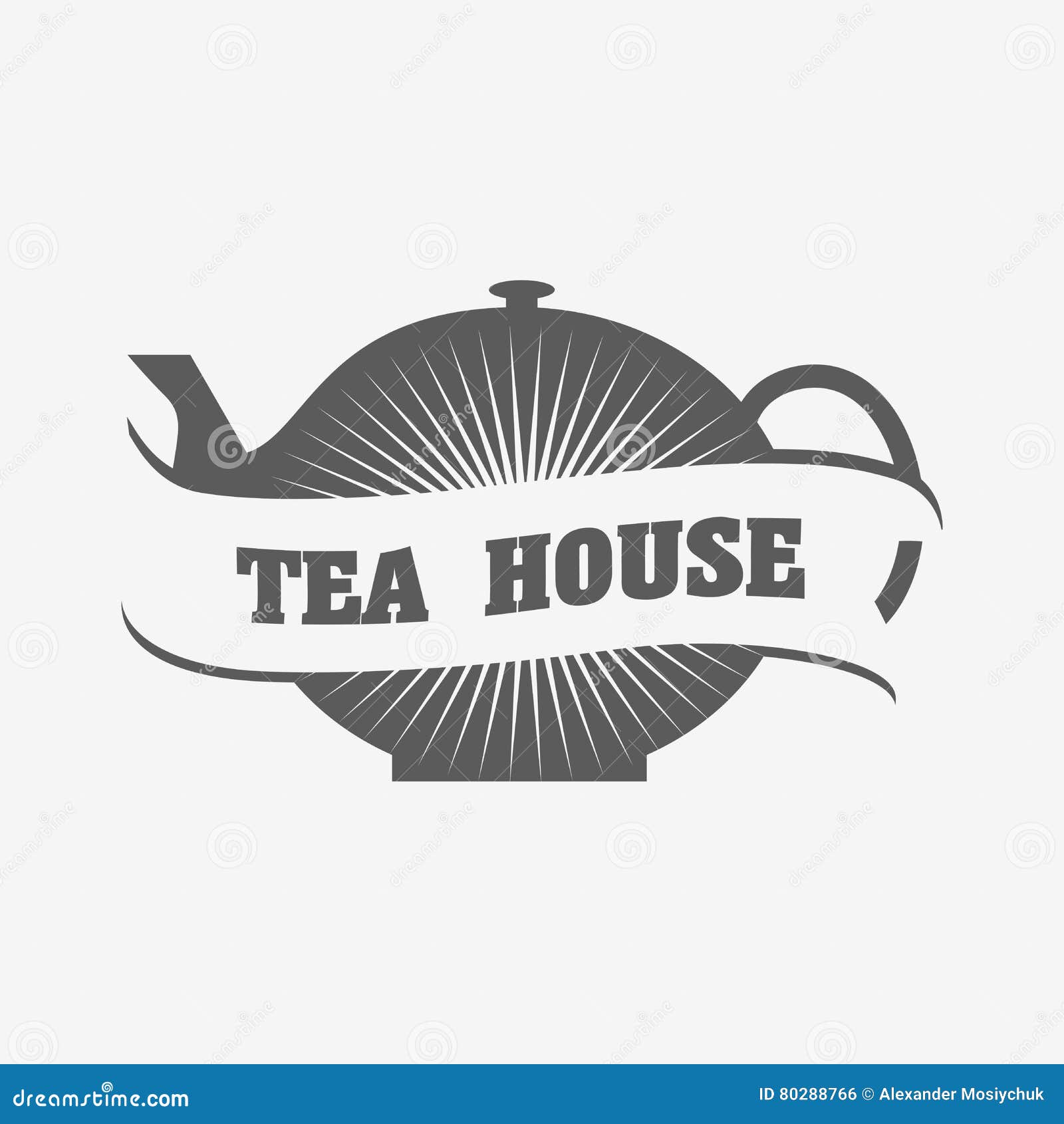 Tea House Logo or Badge Template Stock Vector - Illustration of house ...
