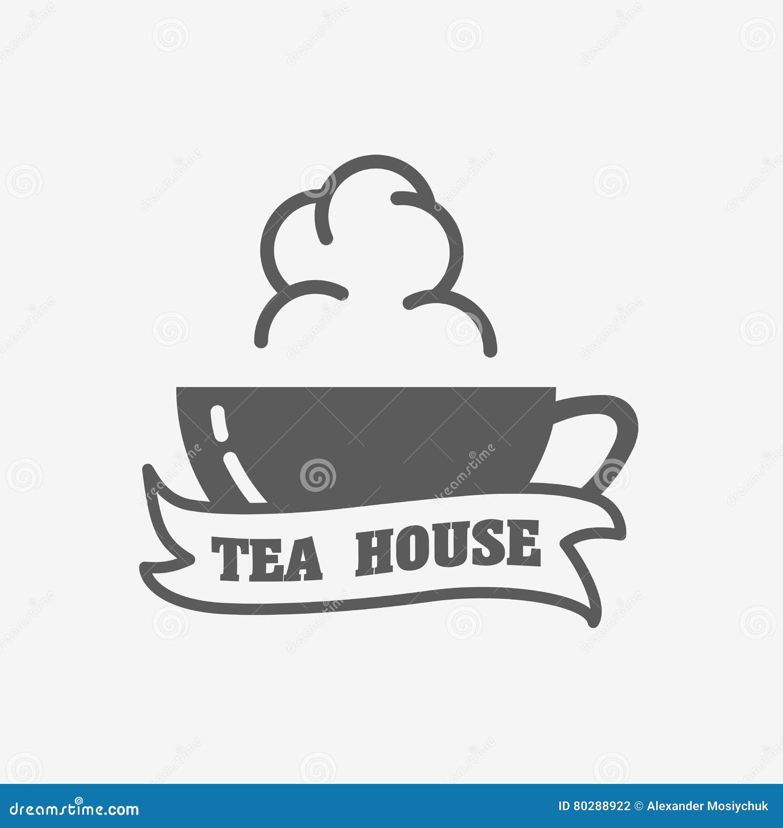 Tea House Logo, Label or Sign Design with Tea Cup Stock Vector ...