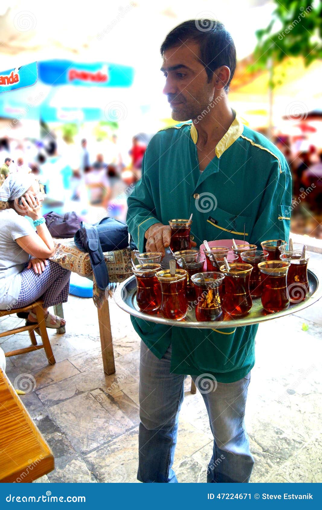 A Waiter Brings Rainbow Cake Editorial Image | CartoonDealer.com #60180758