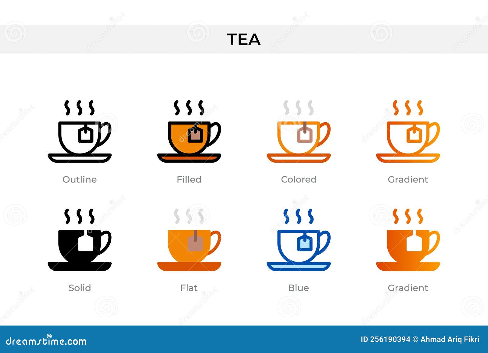Tea Icon in Different Style. Tea Vector Icons Designed in Outline ...