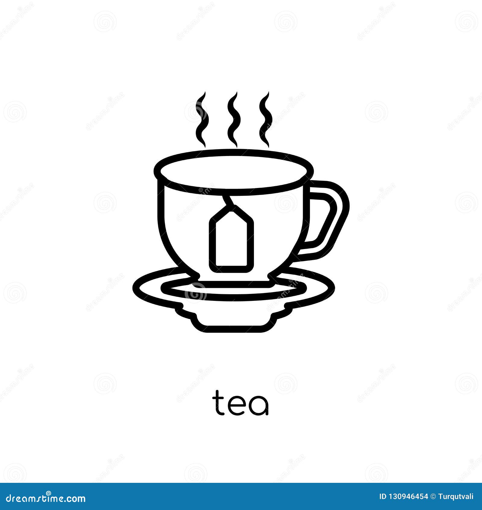 Tea Icon from Drinks Collection. Stock Vector - Illustration of black ...