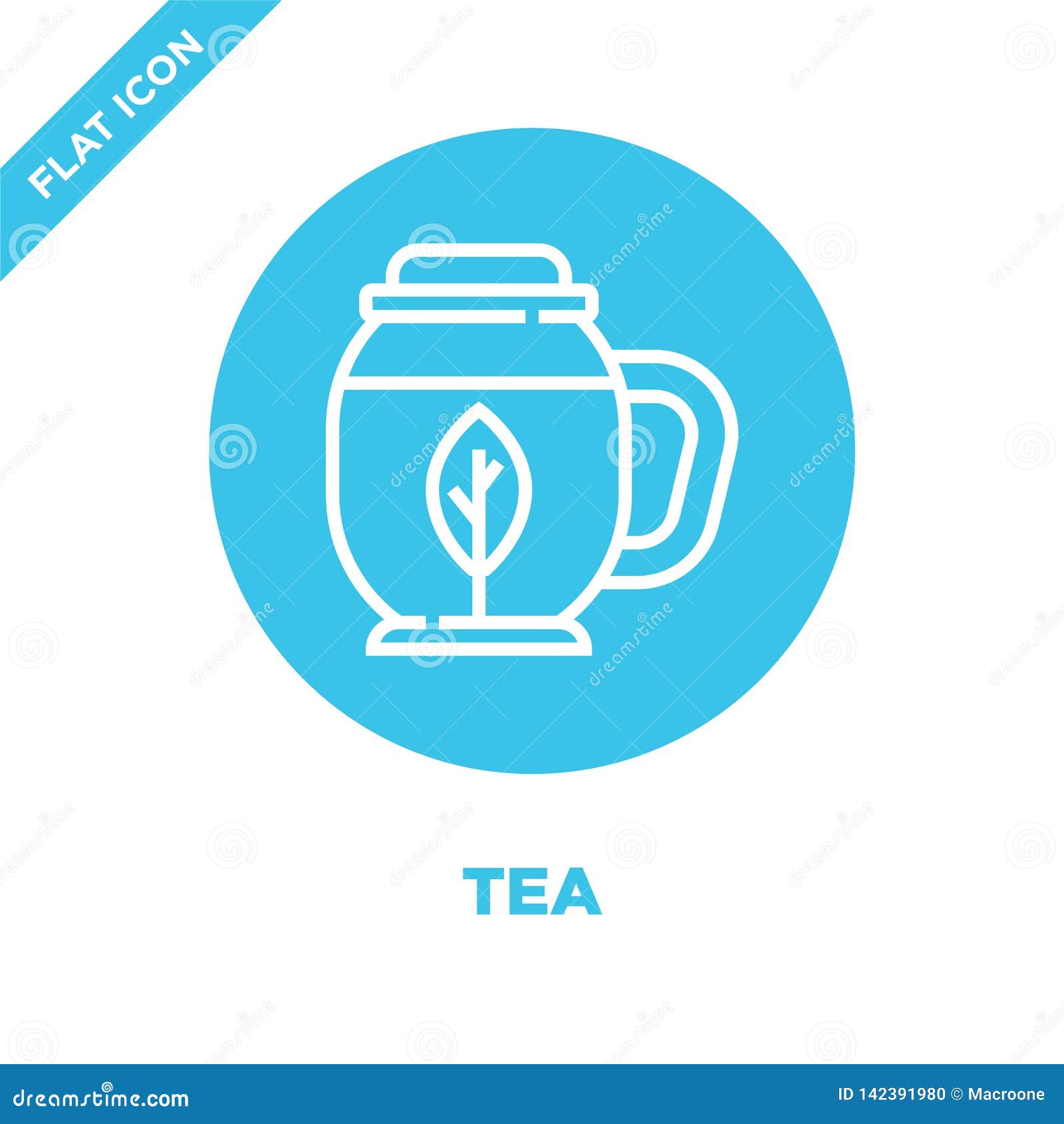 Tea Icon Vector from Beverage Collection. Thin Line Tea Outline Icon ...