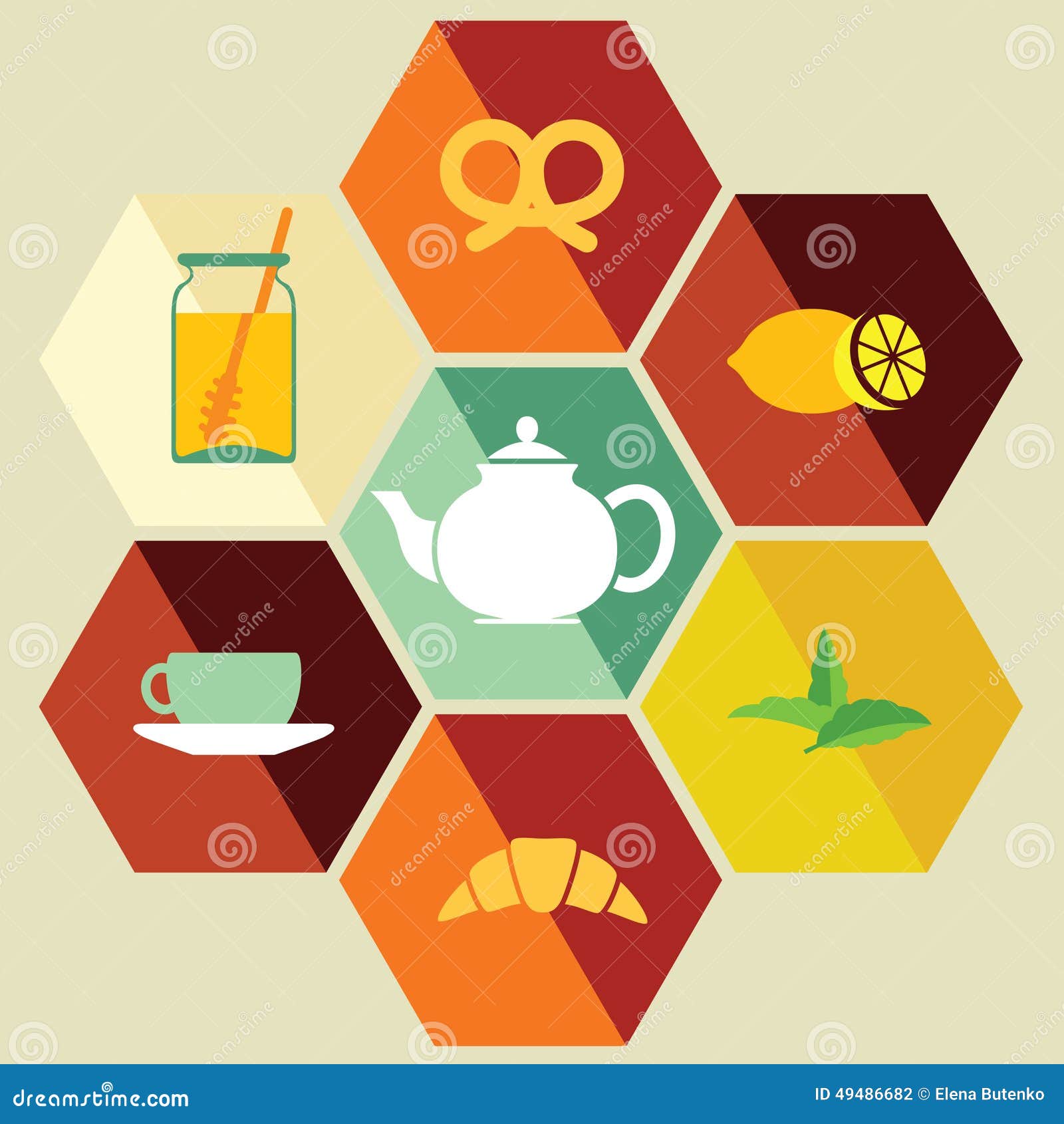 Tea icons stock vector. Illustration of group, lemon - 49486682