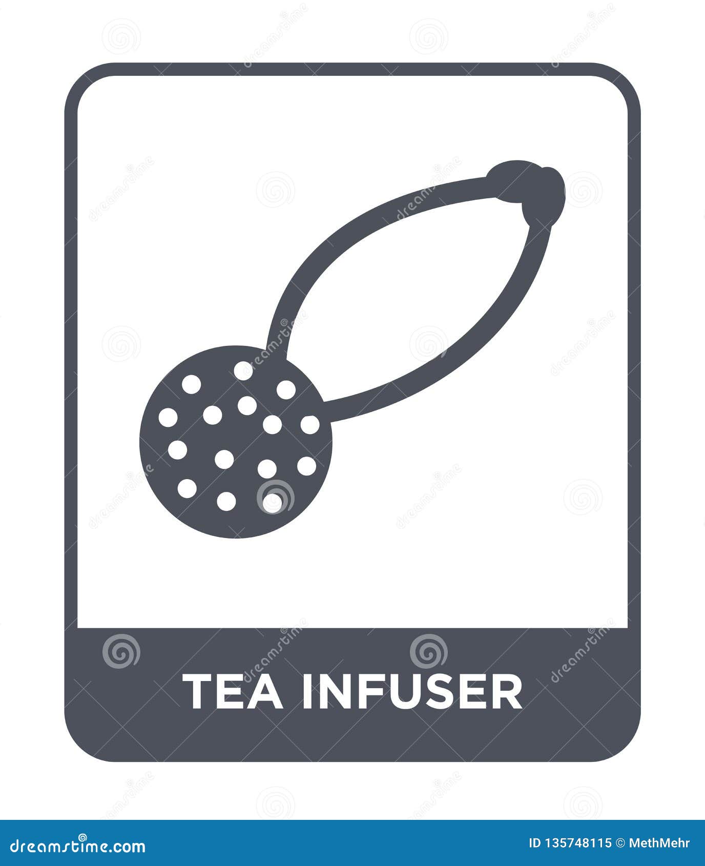 Tea Infuser Icon in Trendy Design Style. Tea Infuser Icon Isolated on ...