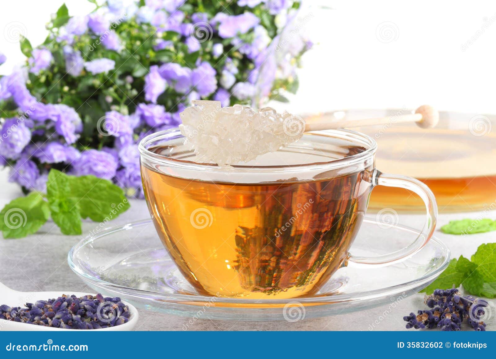 Tea of lavender stock photo. Image of sugar, healthy - 35832602