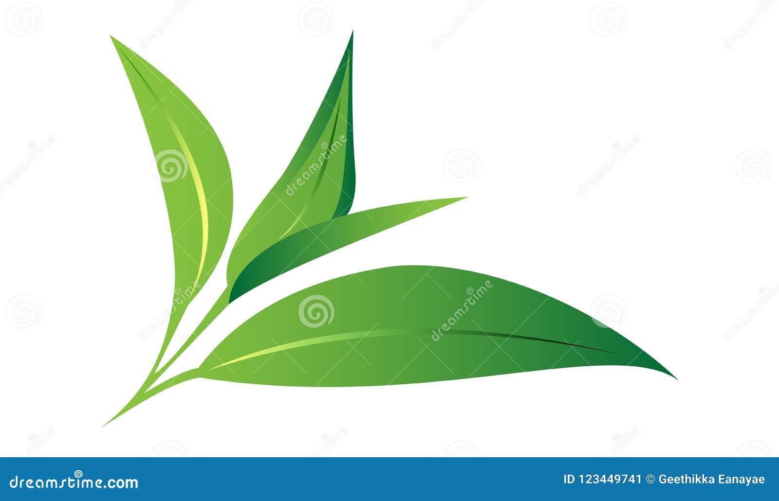 Tea Leaf Vector Design stock vector. Illustration of greeting - 123449741