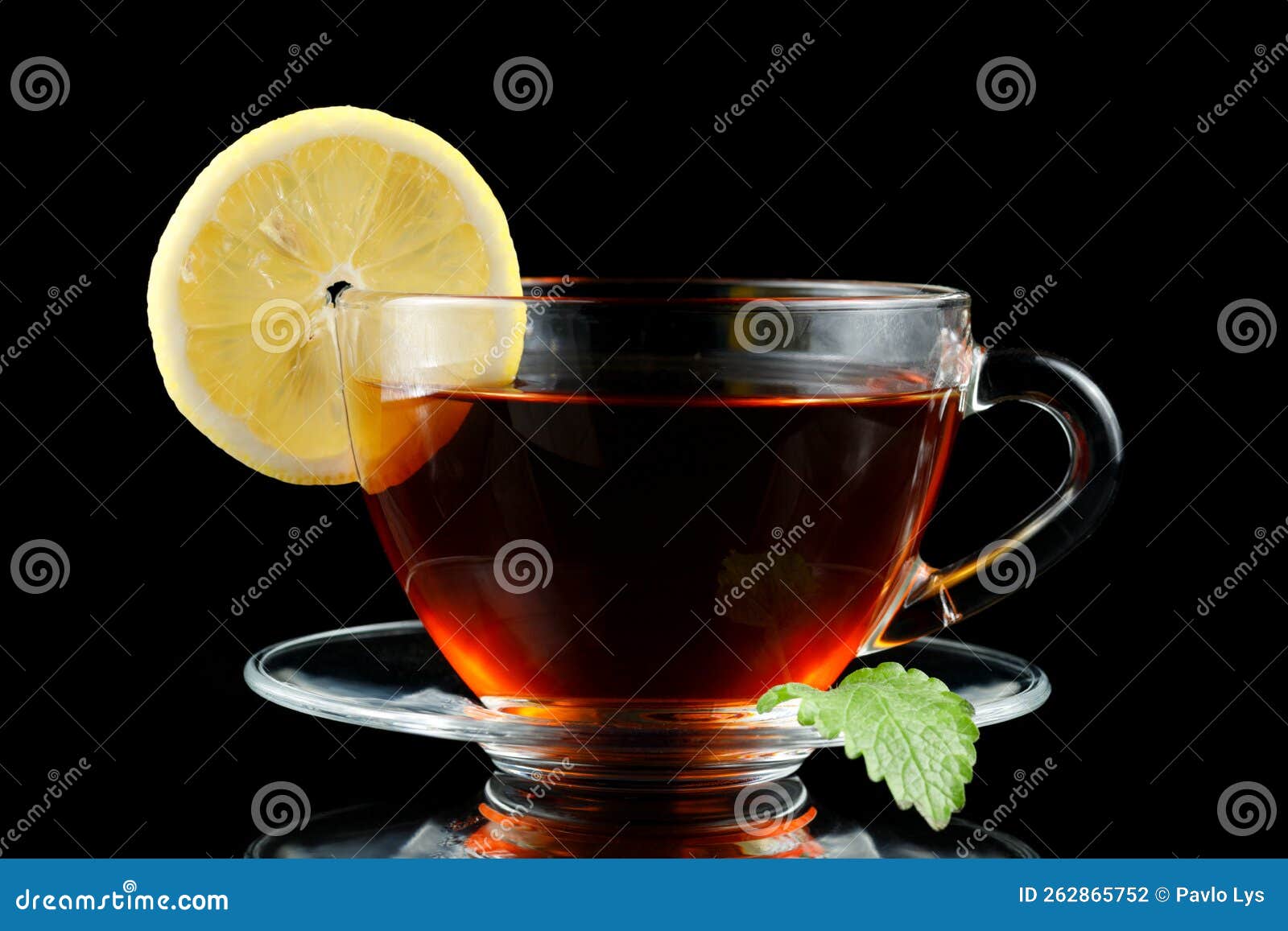 Tea with lemon in a cup stock photo. Image of antioxidant - 262865752