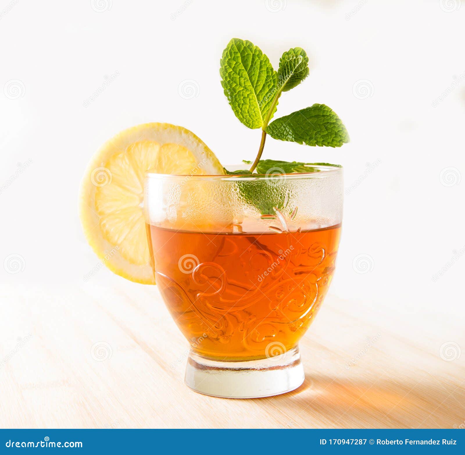 Tea with Lemon and Peppermint Stock Image - Image of meditarraneandiet ...