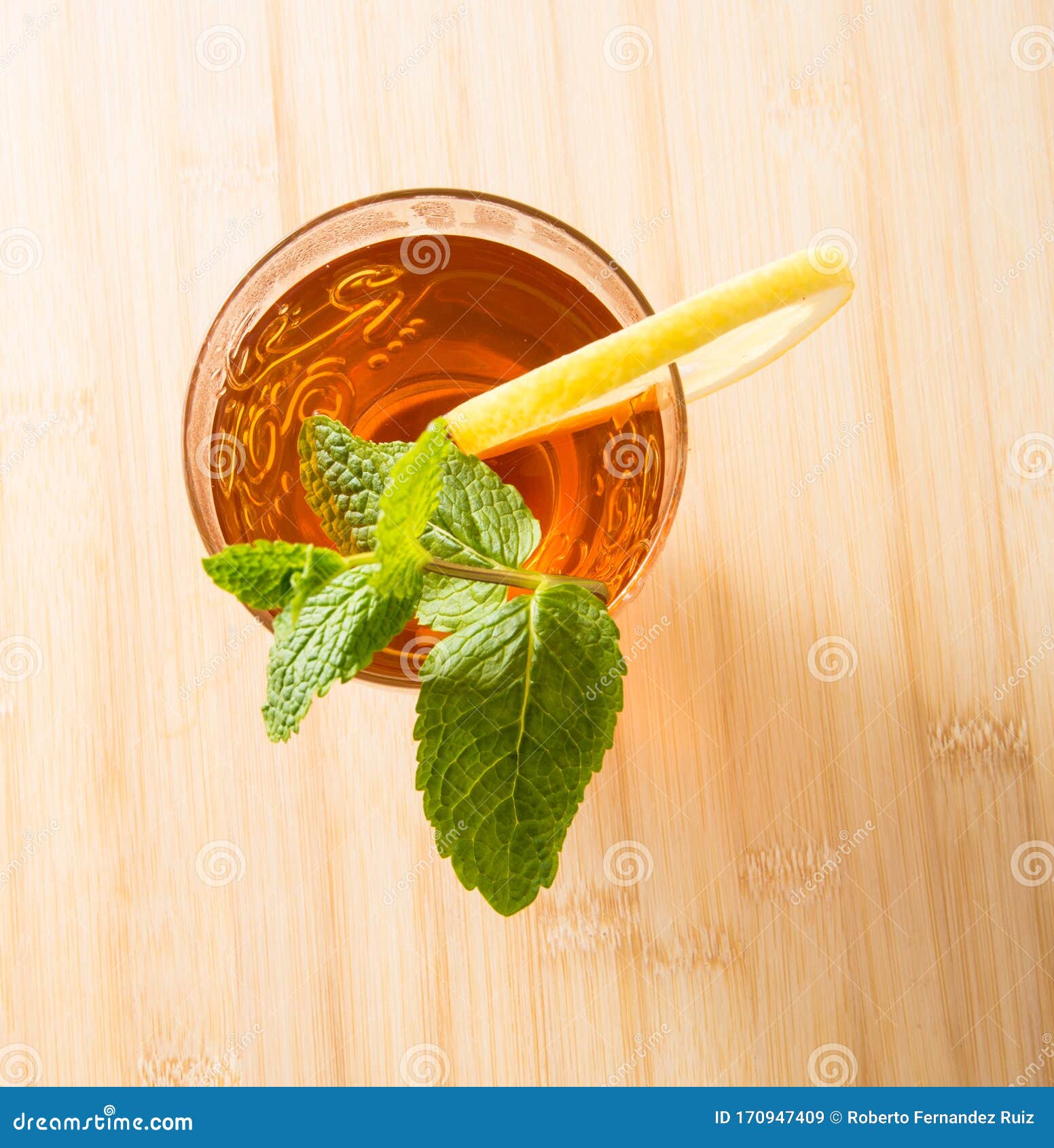 Tea with Lemon and Peppermint Stock Image - Image of rooibos ...